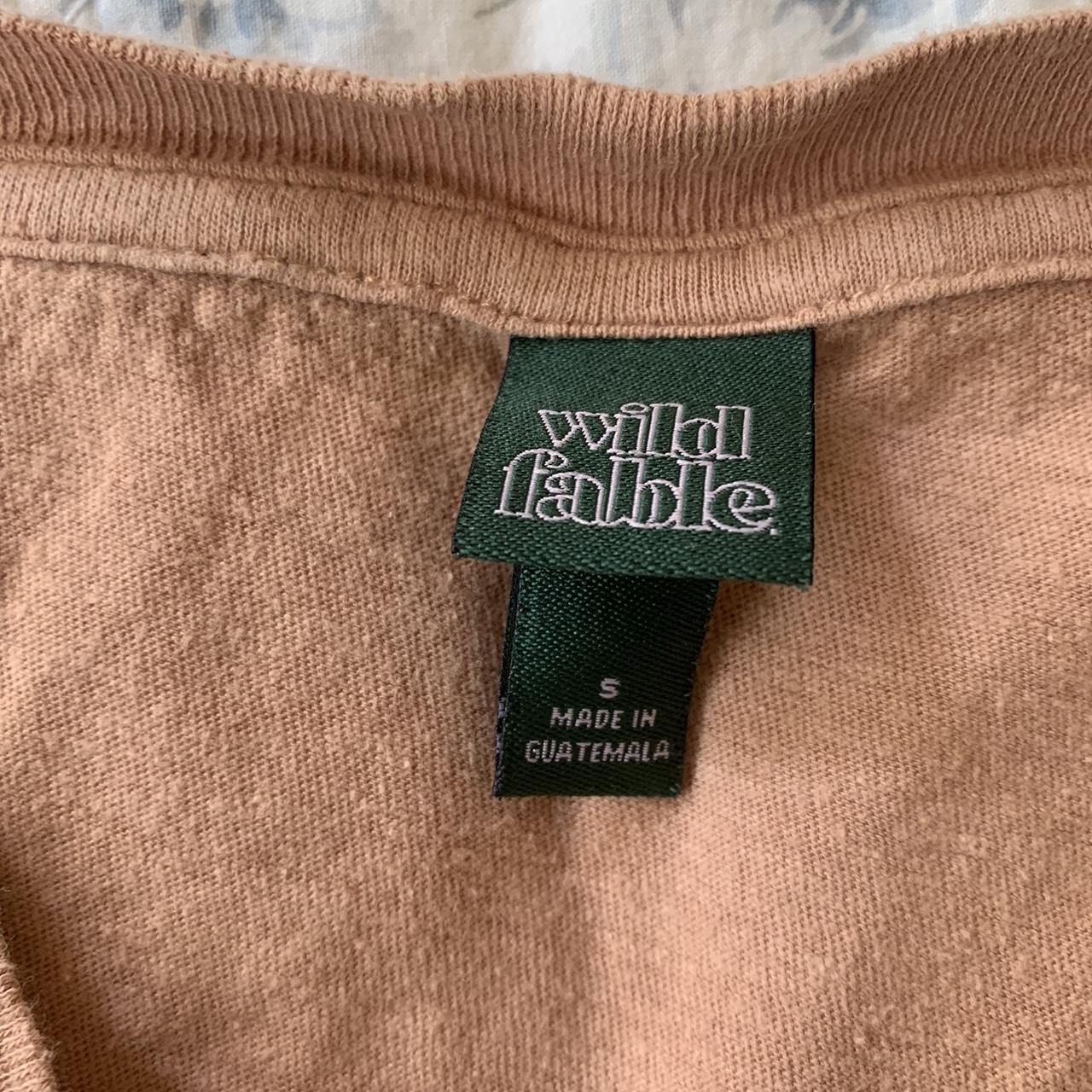 Wild Fable Women's Brown and Tan Shirt | Depop