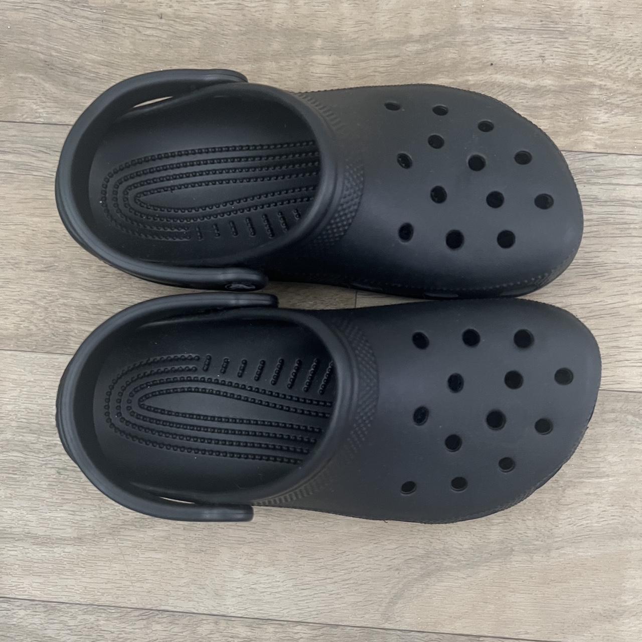Crocs Women's Black Slides | Depop