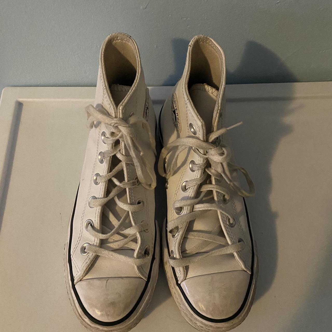 Platform white converse 🫶🏻🫶🏻 - Depop
