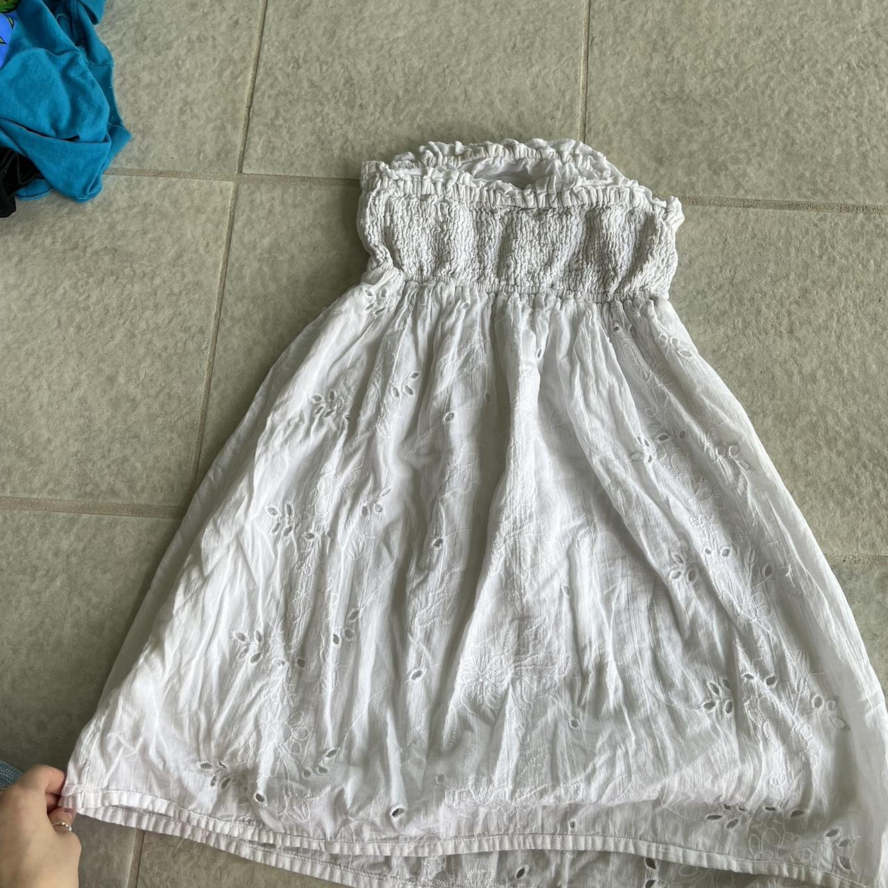 Raviya Women's White Dress | Depop