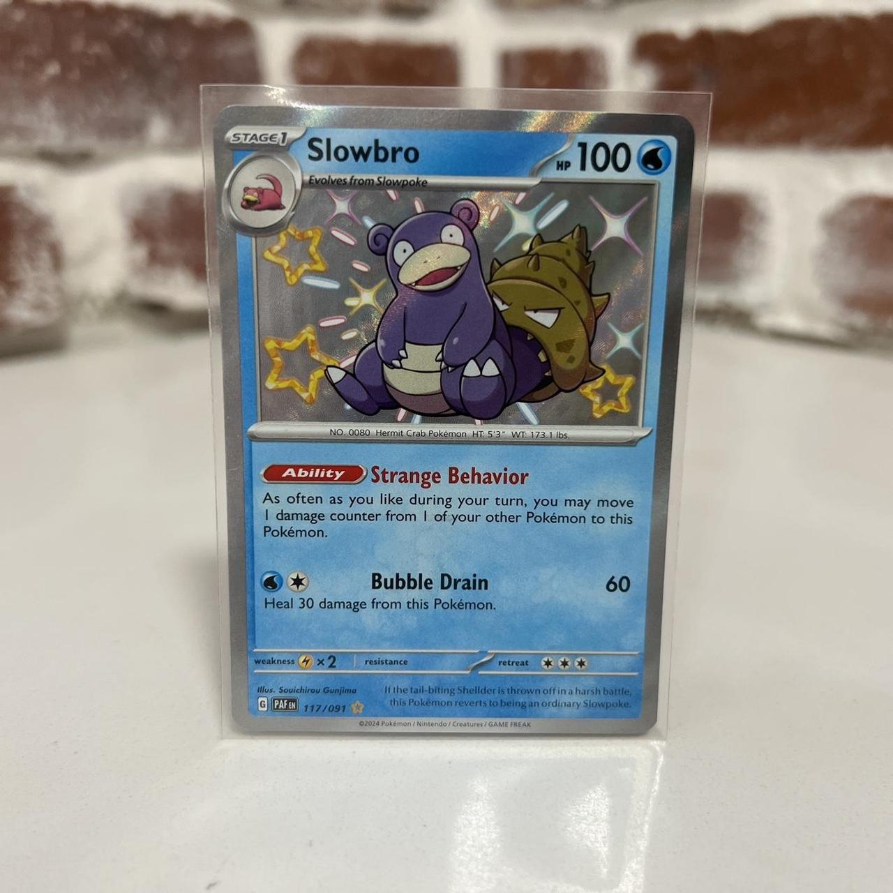 Pokémon TCG Slowbro Shiny Rare 117/91 Paldean Fates... | Depop