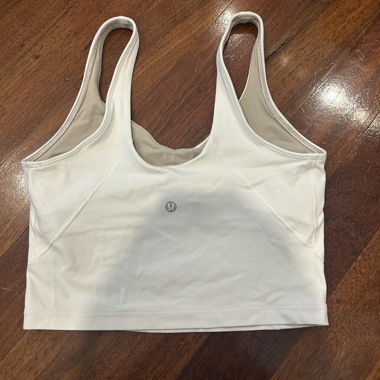 Lululemon White Align tank only worn a few... - Depop