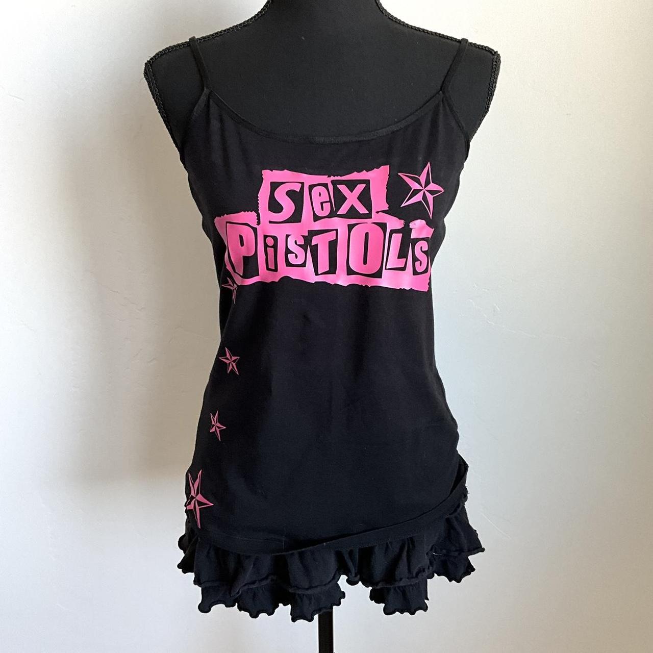 Sex Pistols scene star hot pink punk tank top! On a... - Depop