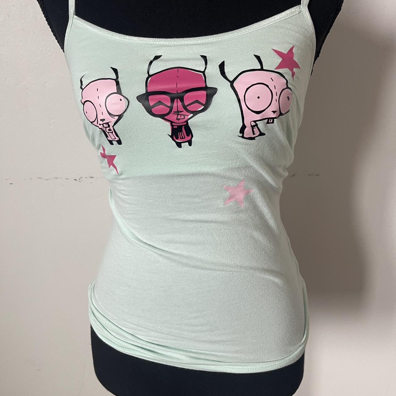 Scene Zim invader goth alt light/ foam green and... - Depop