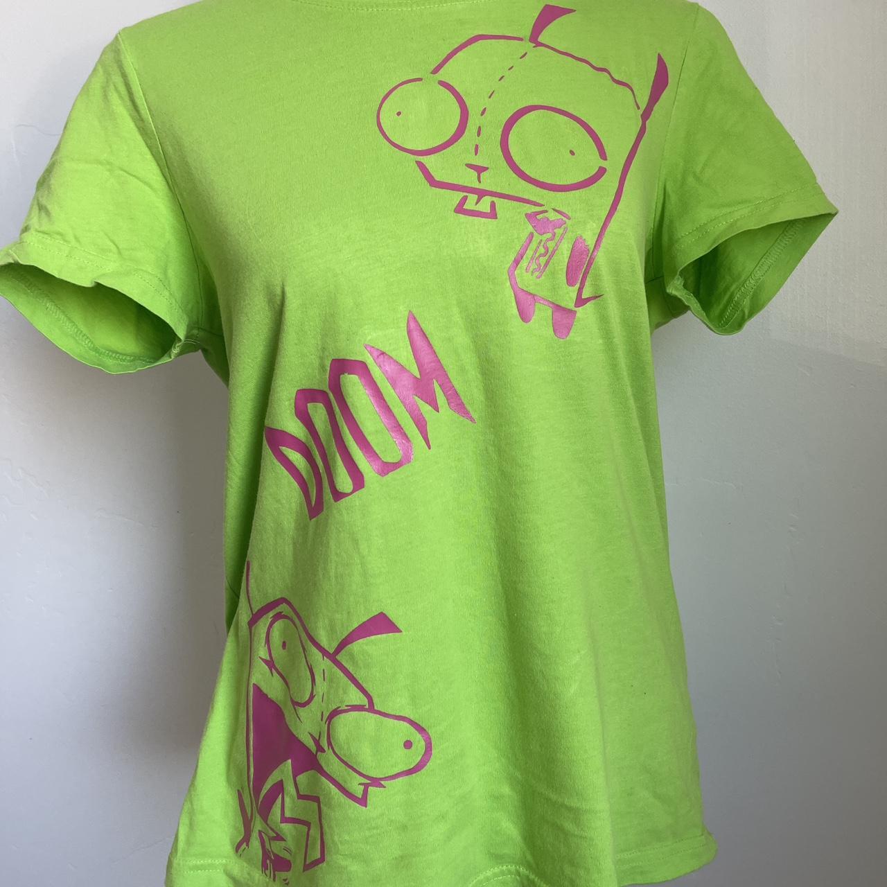 Scene Zim invader alt green top! Shown on small... - Depop