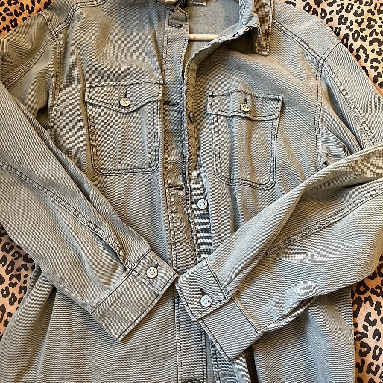 Army denim Jacket Worn once - Depop