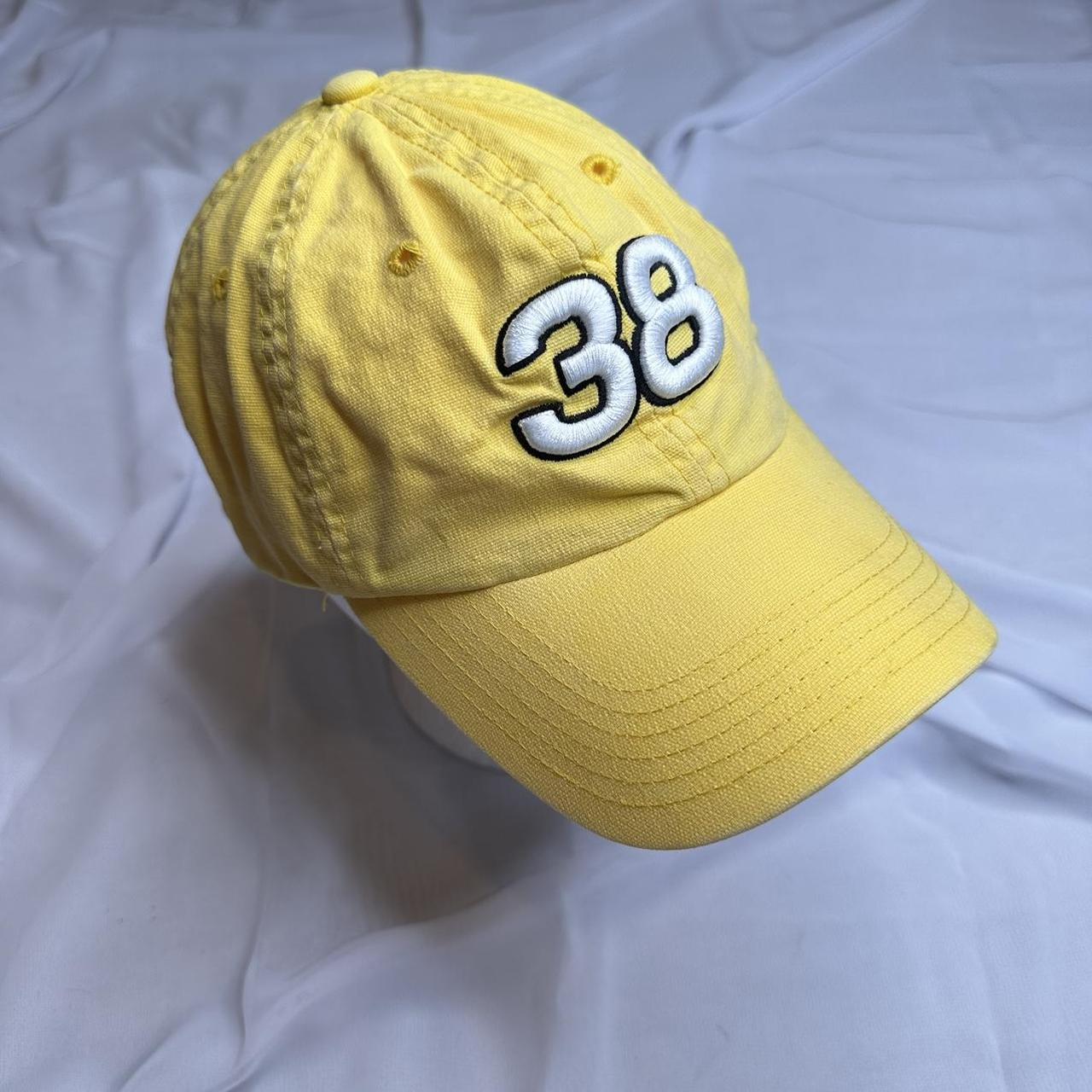 NASCAR Yellow baseball hat with 38 embroidered on... - Depop