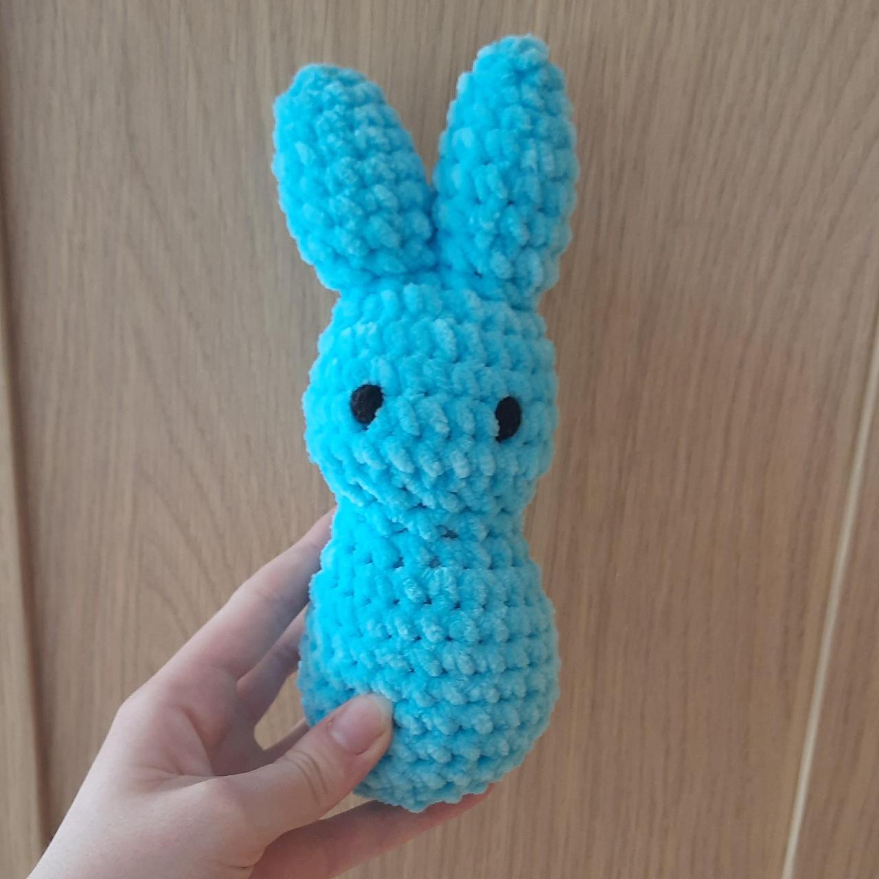 Cute blue Easter Bunny -handmade -soft blue... - Depop