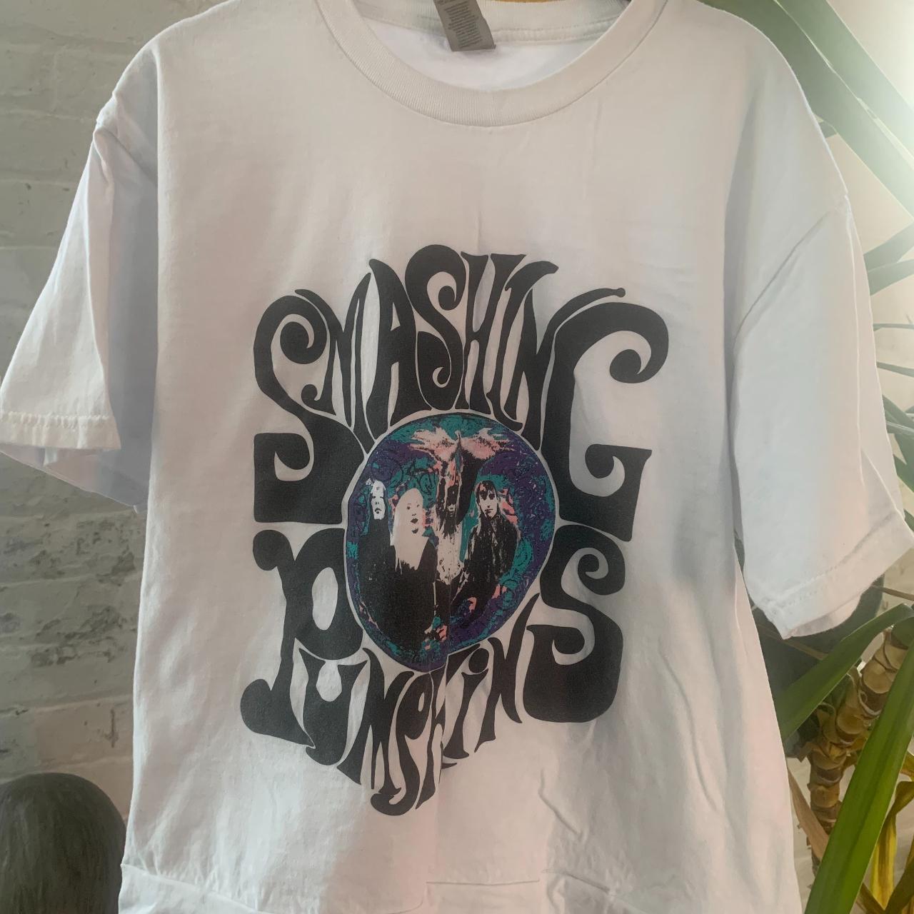 (SOLD)custom screenprint smashing pumpkins tee, size... - Depop
