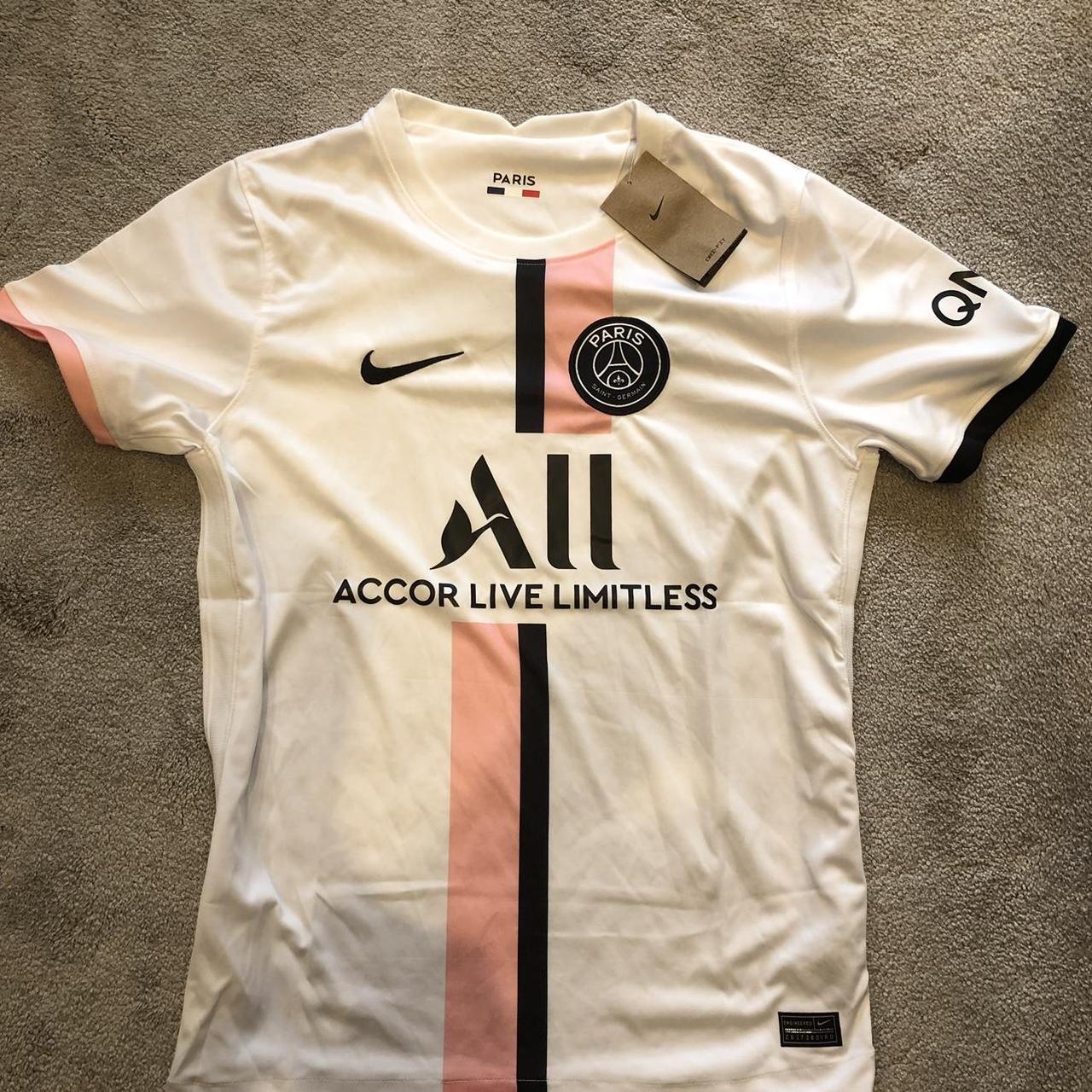 Men’s PSG away kit 2021/2022 Unworn Size: M White &... | Depop