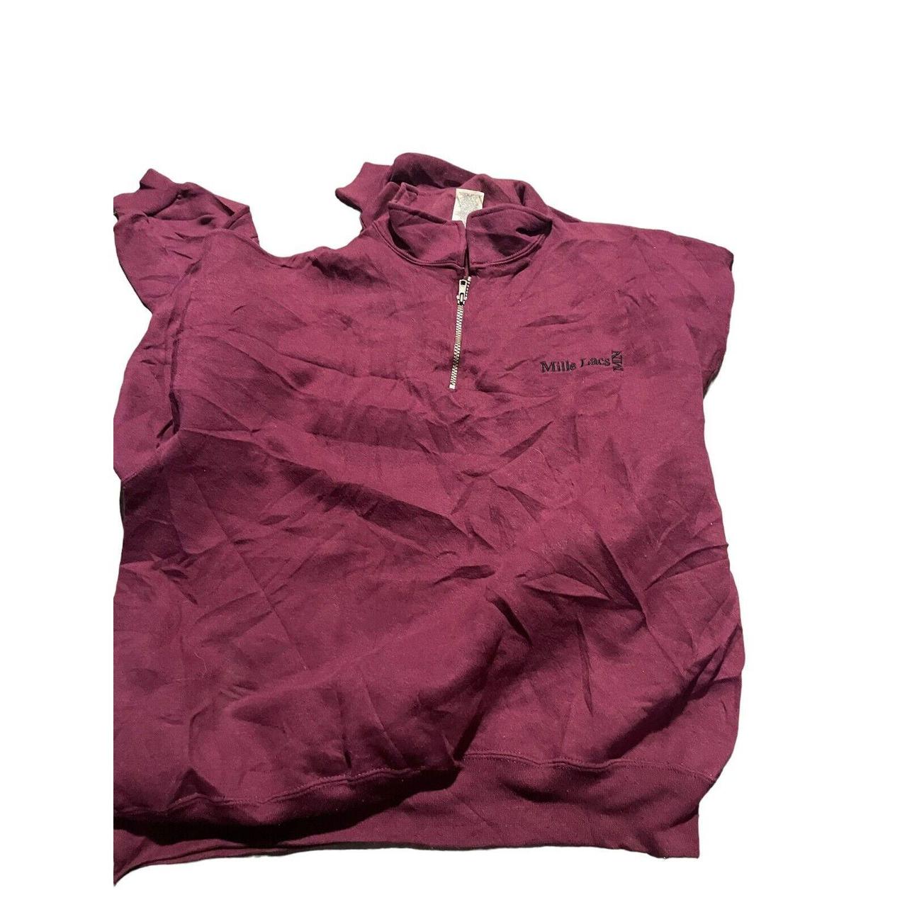 Jerzees Red 1/4 Zip Jacket Size XL - Depop