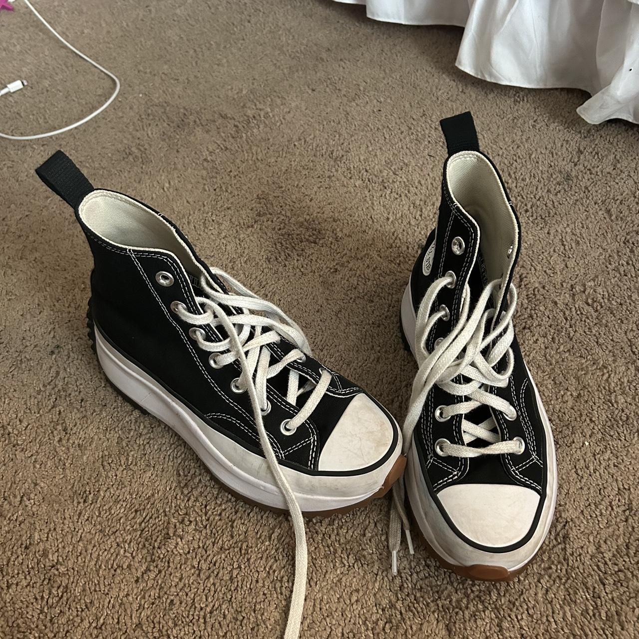 Chunky converse shoes! No rips size 6.5 - Depop