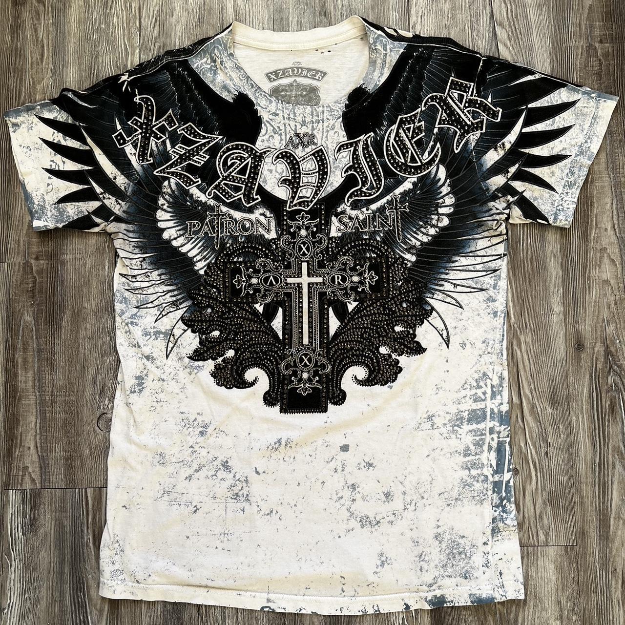 Xzavier shirt size Medium has a sick asf design... - Depop