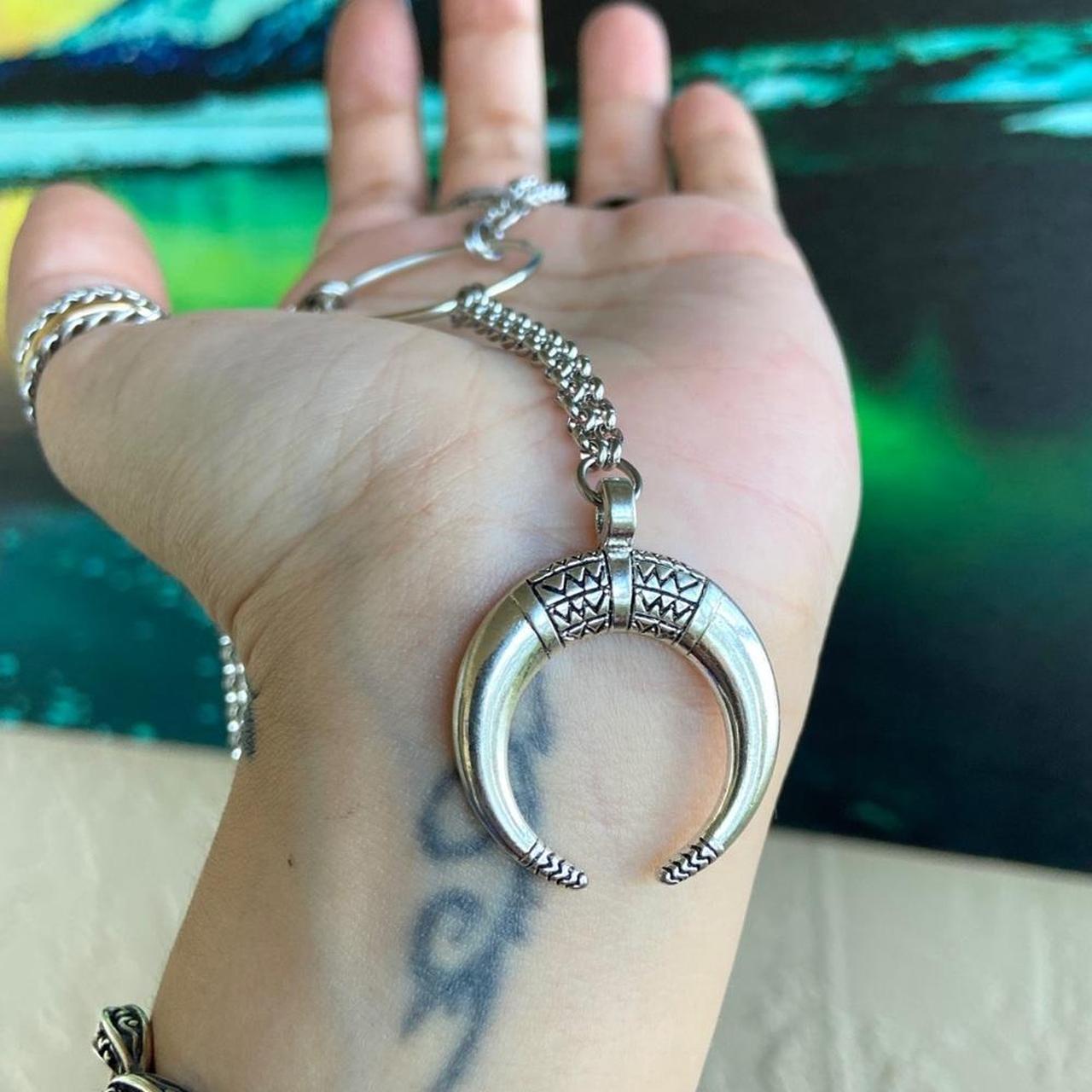 Handmade . Up side down crescent moon lunula Y shape... | Depop