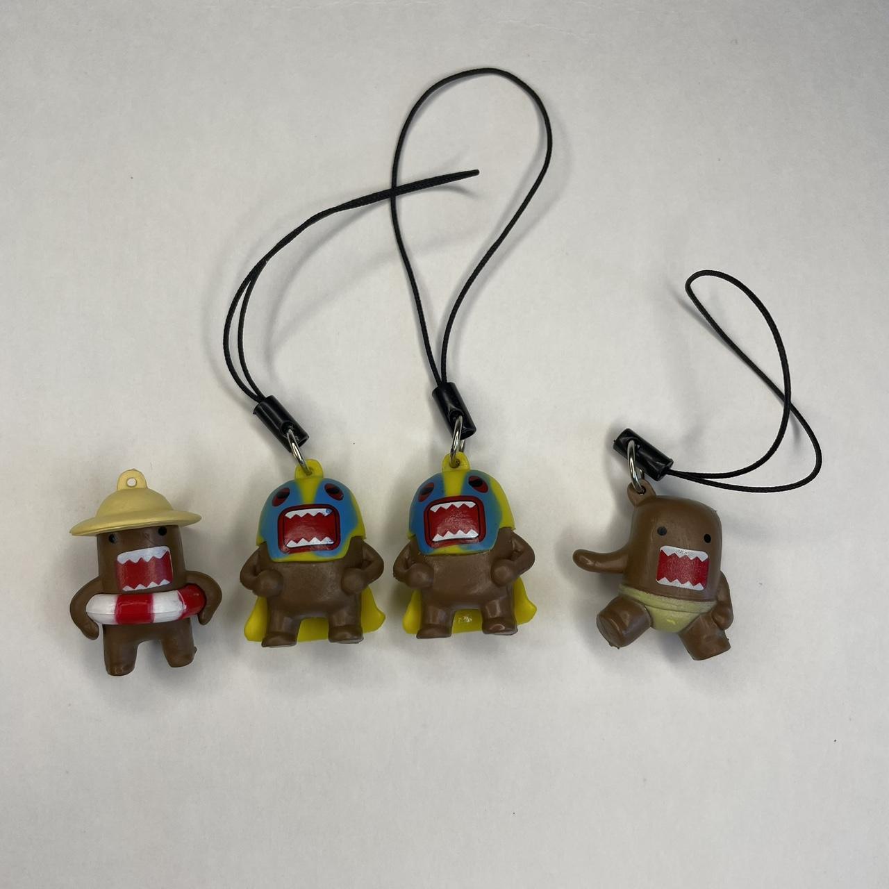 Lot of 4 Domo Kun Phone Charms Keychains Figures... | Depop