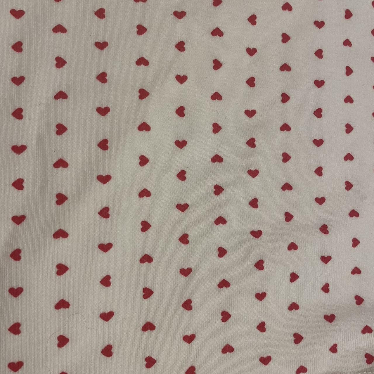 Brandy heart tank with red hearts and lace detailing... - Depop