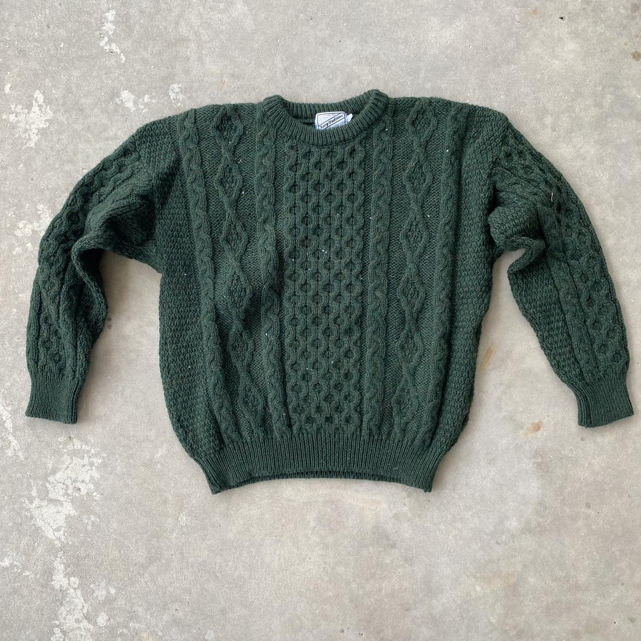 green kerry traditions 100% pure new wool knitted... - Depop