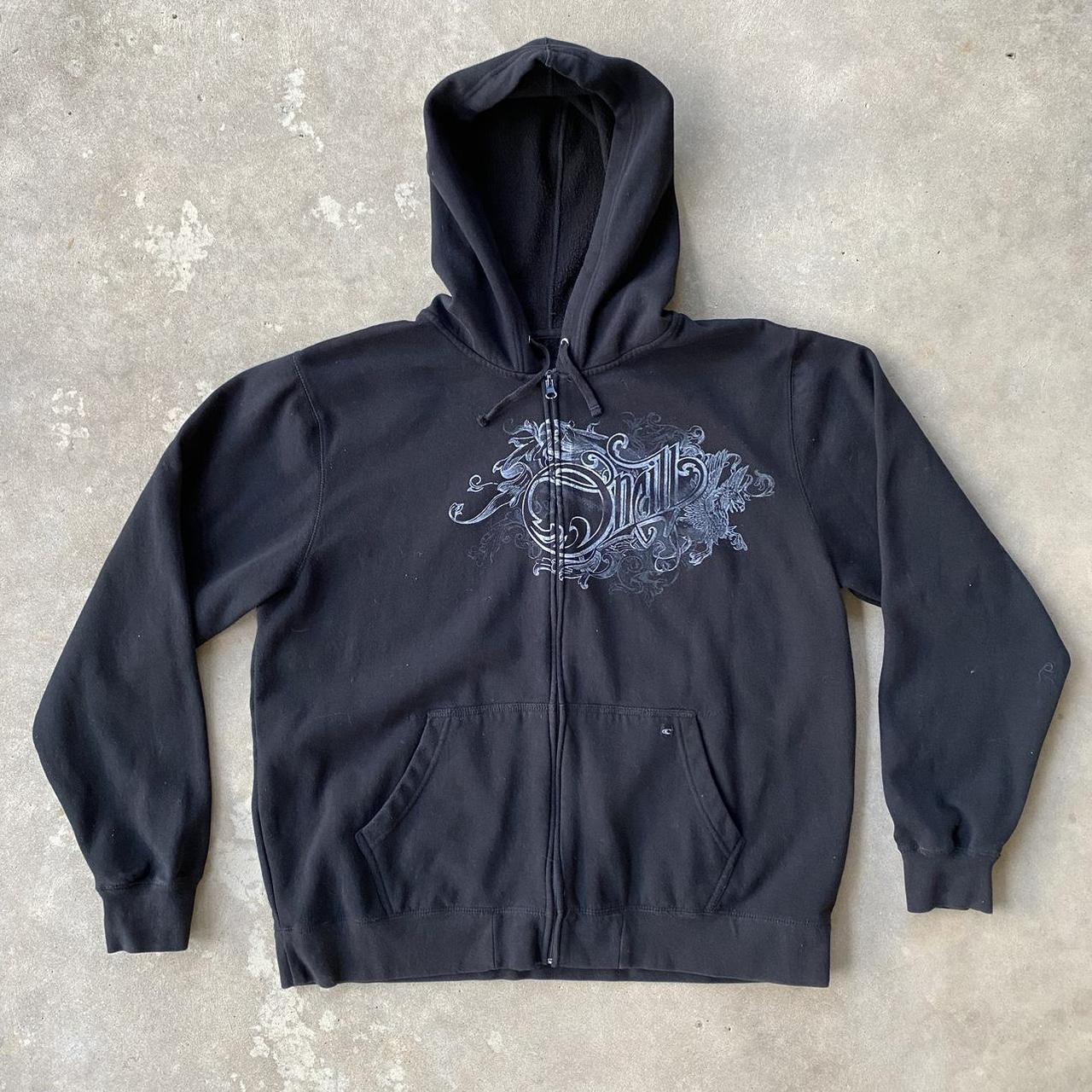 black y2k zip up jacket size XL #y2k #depop #vintage - Depop