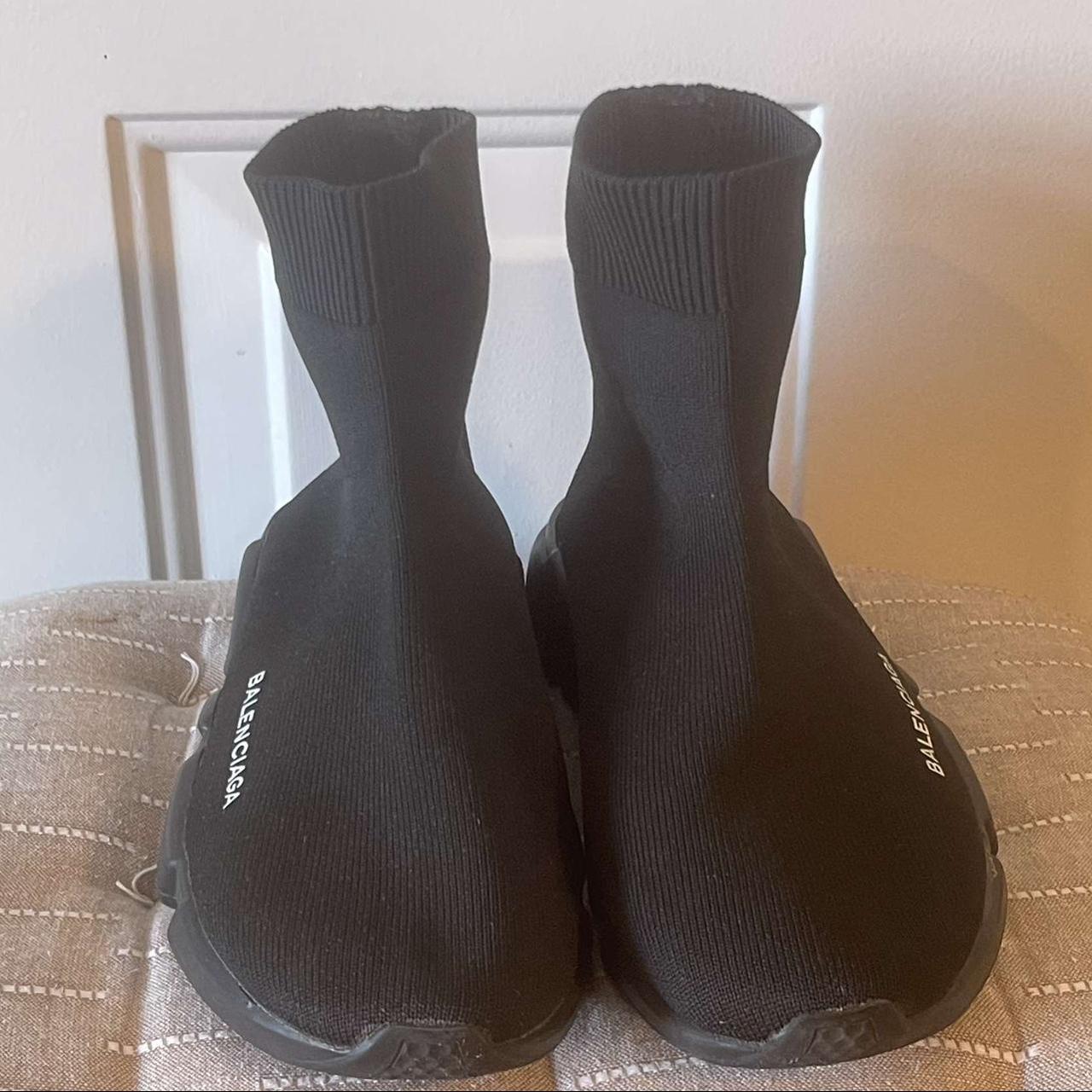 Balenciaga Triple Black Speed Sock Runner Authentic... - Depop