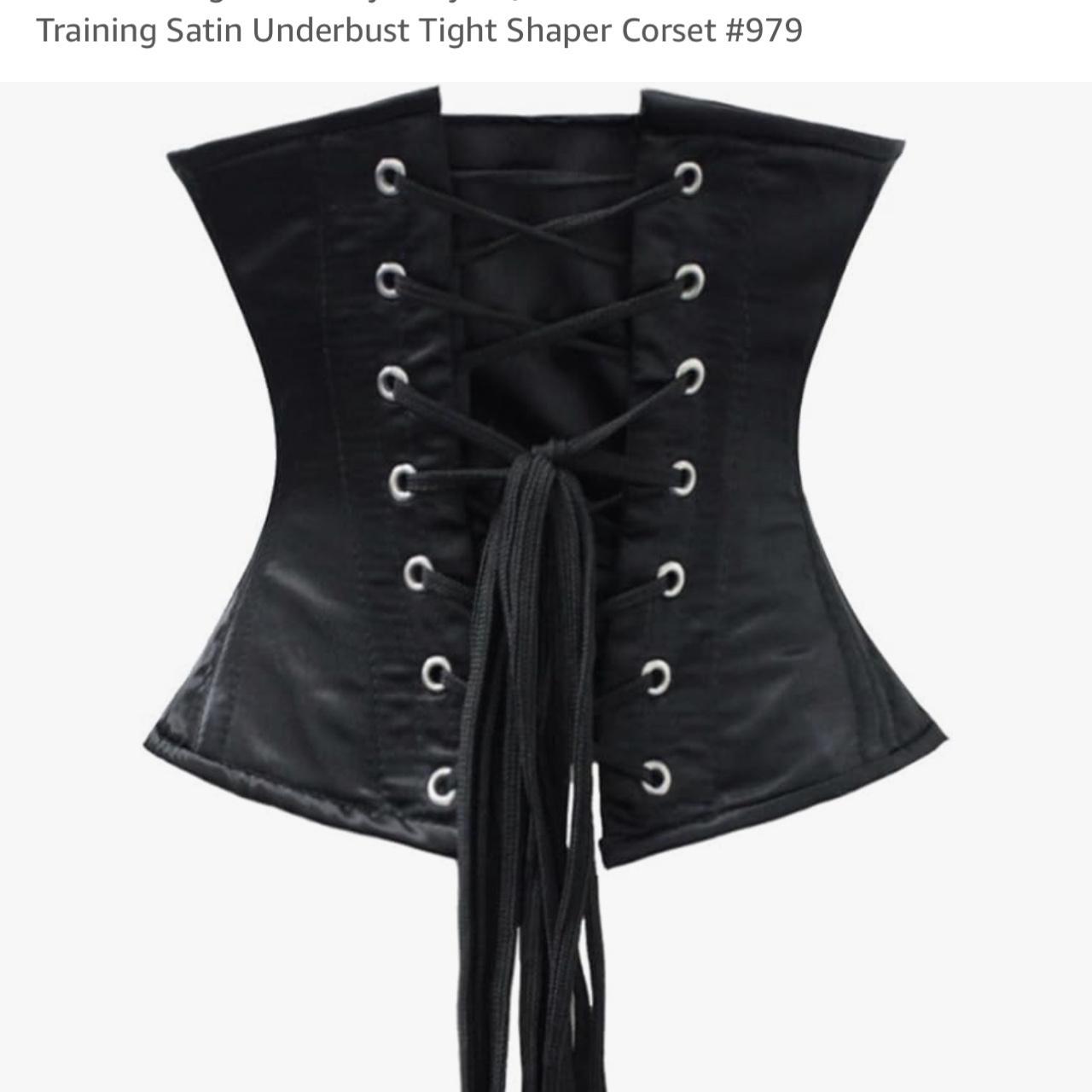 heavy duty double steel boned satin corset purchased... - Depop