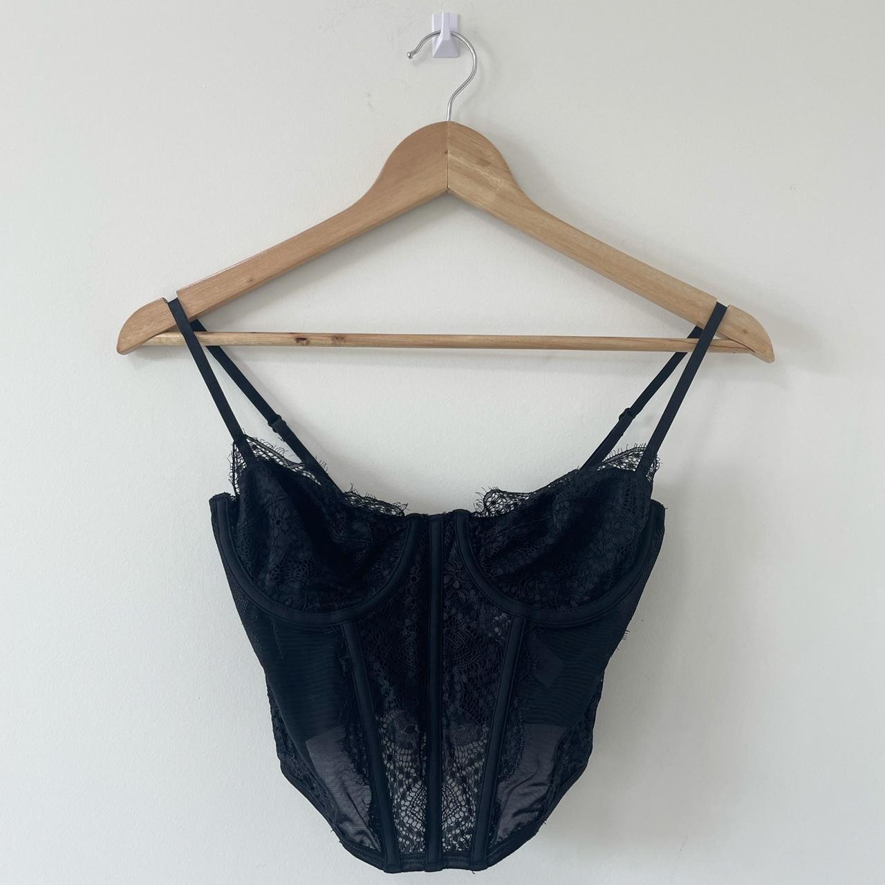 Black Glassons lace corset -Size S -In excellent... - Depop