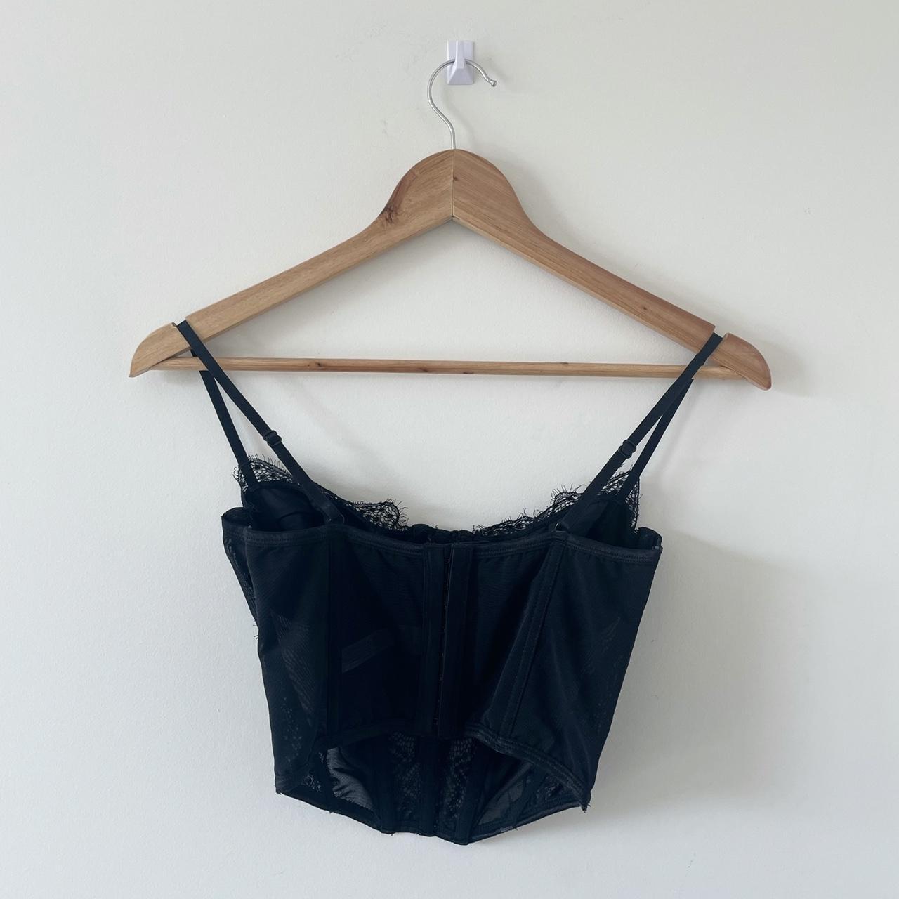 Black Glassons lace corset -Size S -In excellent... - Depop