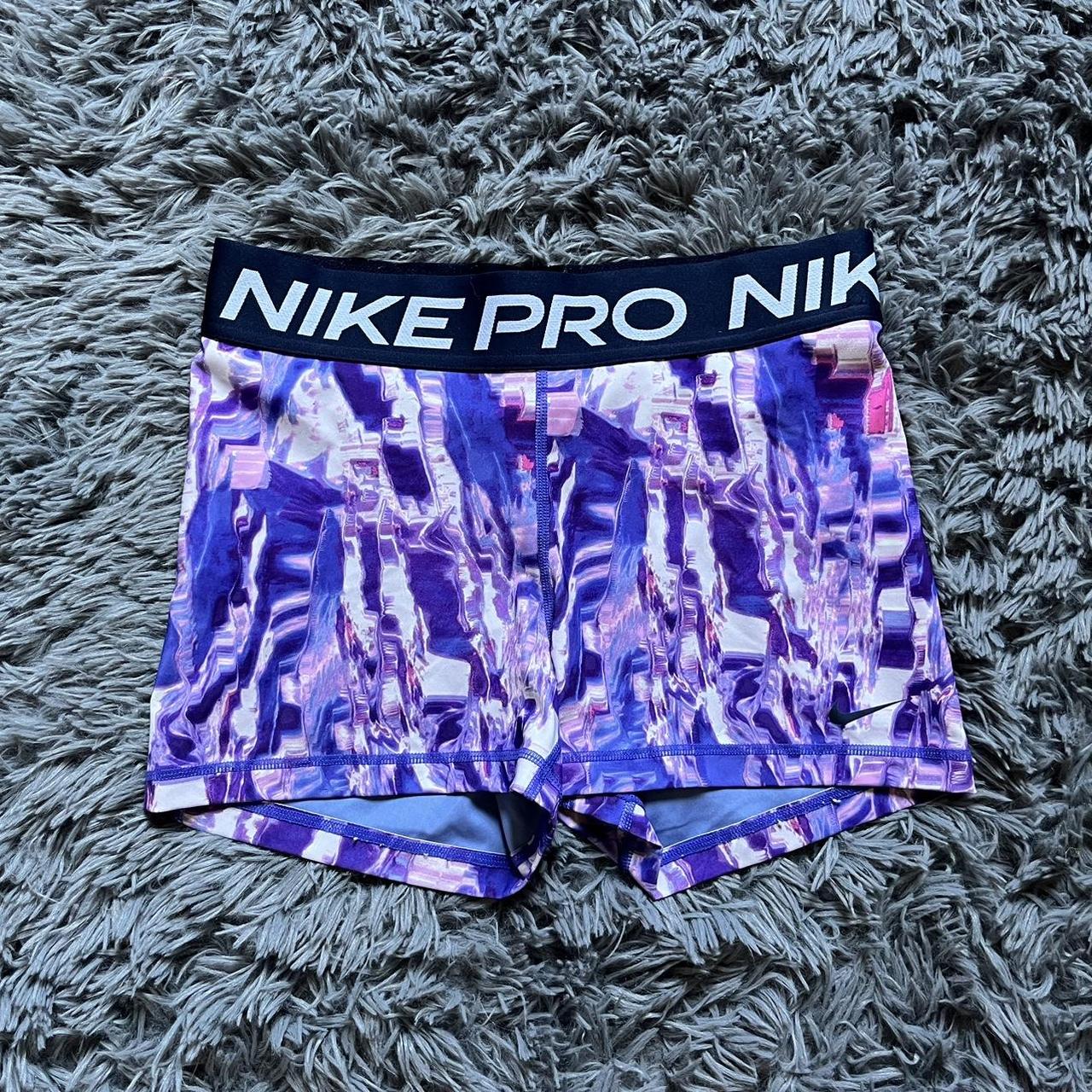 purple nike pro shorts - Depop