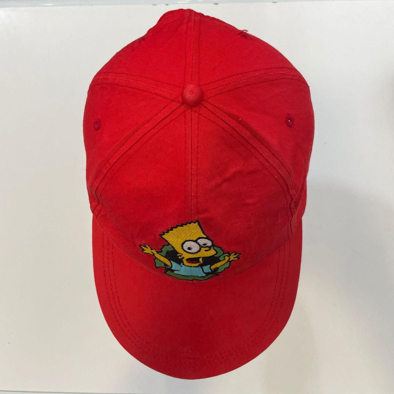 Vintage 90s Red Bart Simpson Cap The Simpsons dated... - Depop