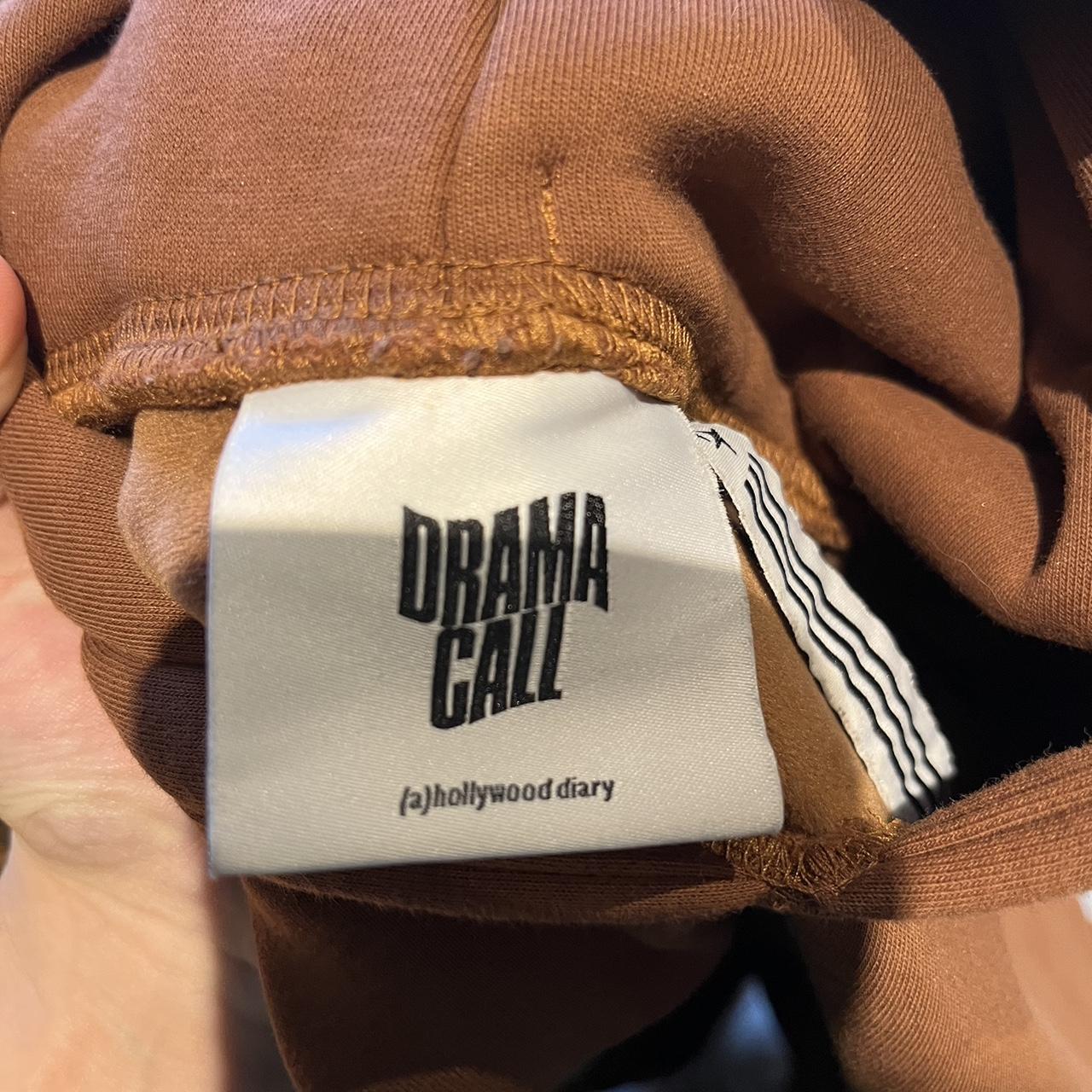 Medium drama call hoodie brown. Great condition only... - Depop