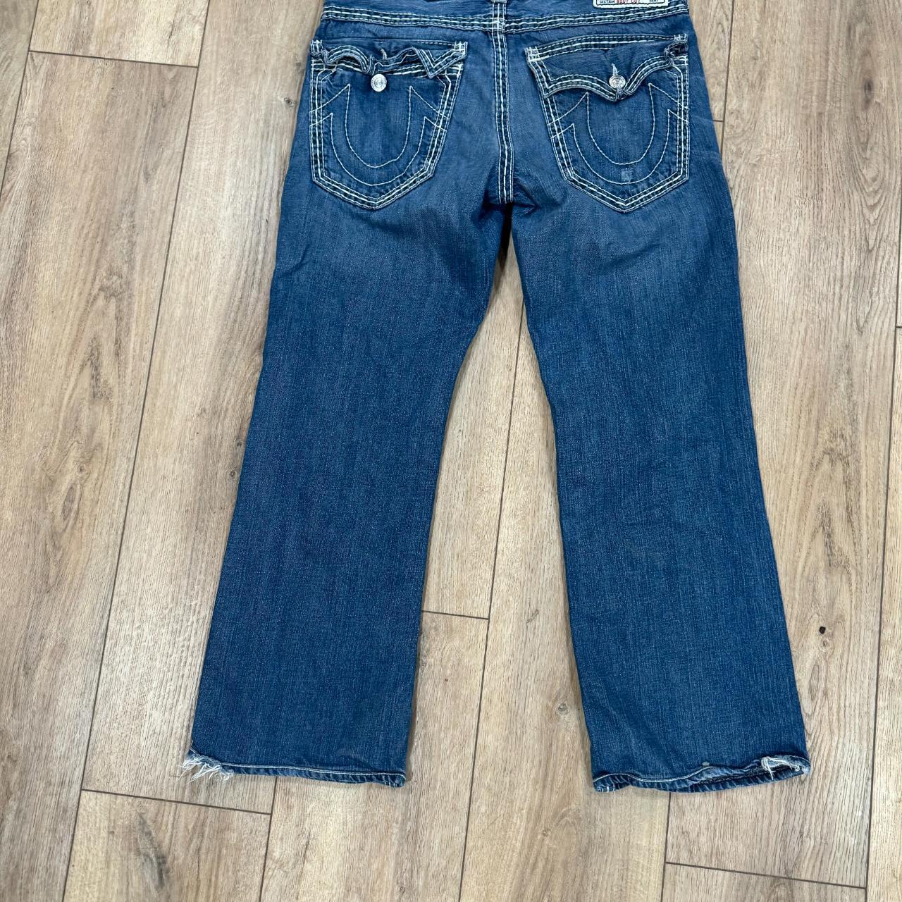 Bootcut true religion jeans big stitch size... - Depop