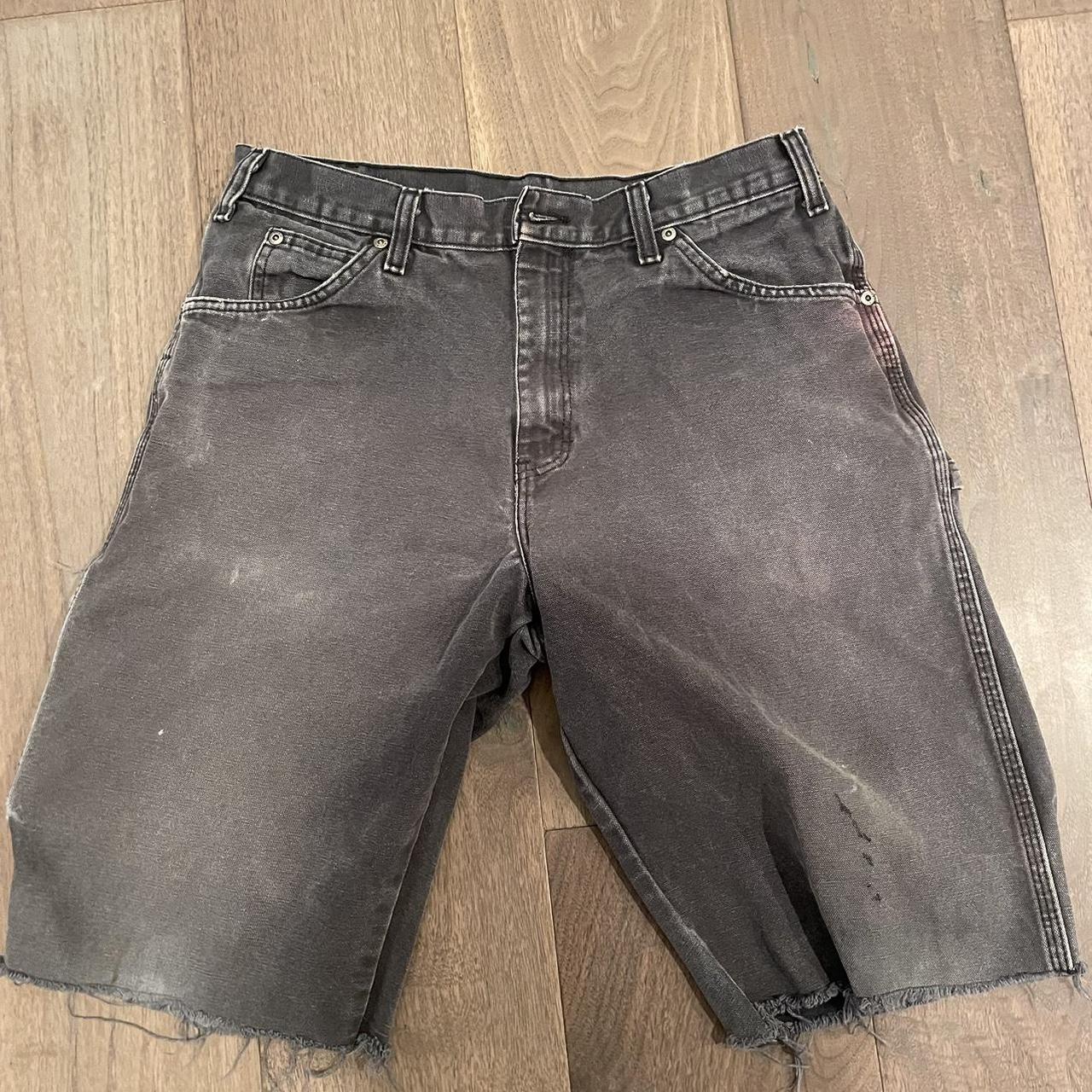 super clean black dickies jorts size... | Depop