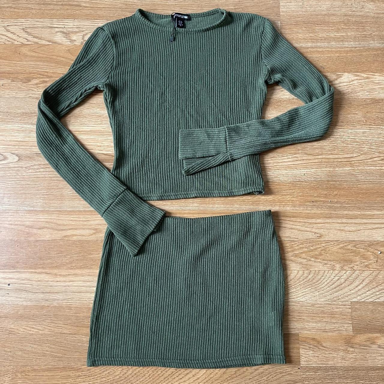 PLT Green Skirt Set US8 Medium - Depop