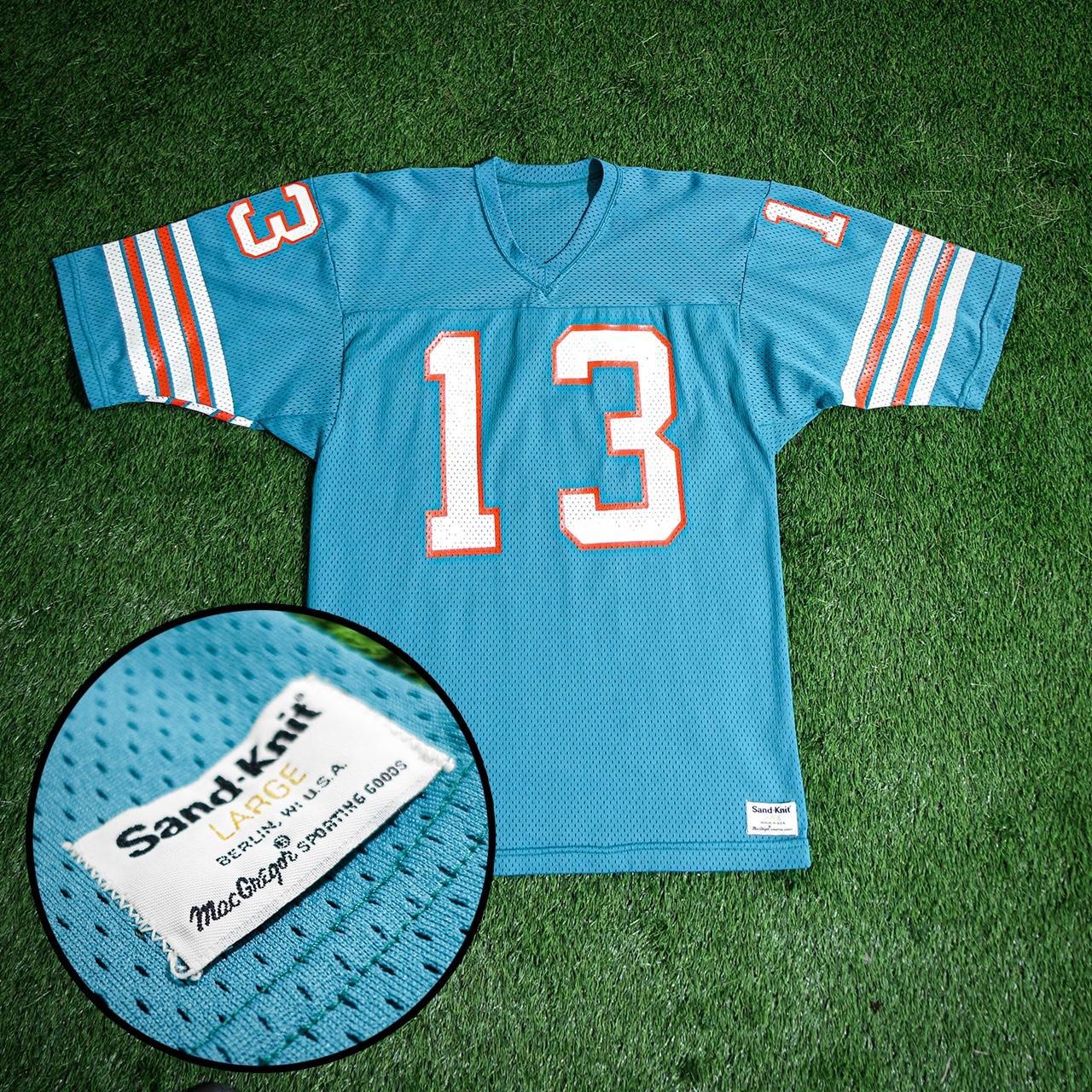 1980's MacGregor Sand Knit NFL Replica Jersey Miami... - Depop