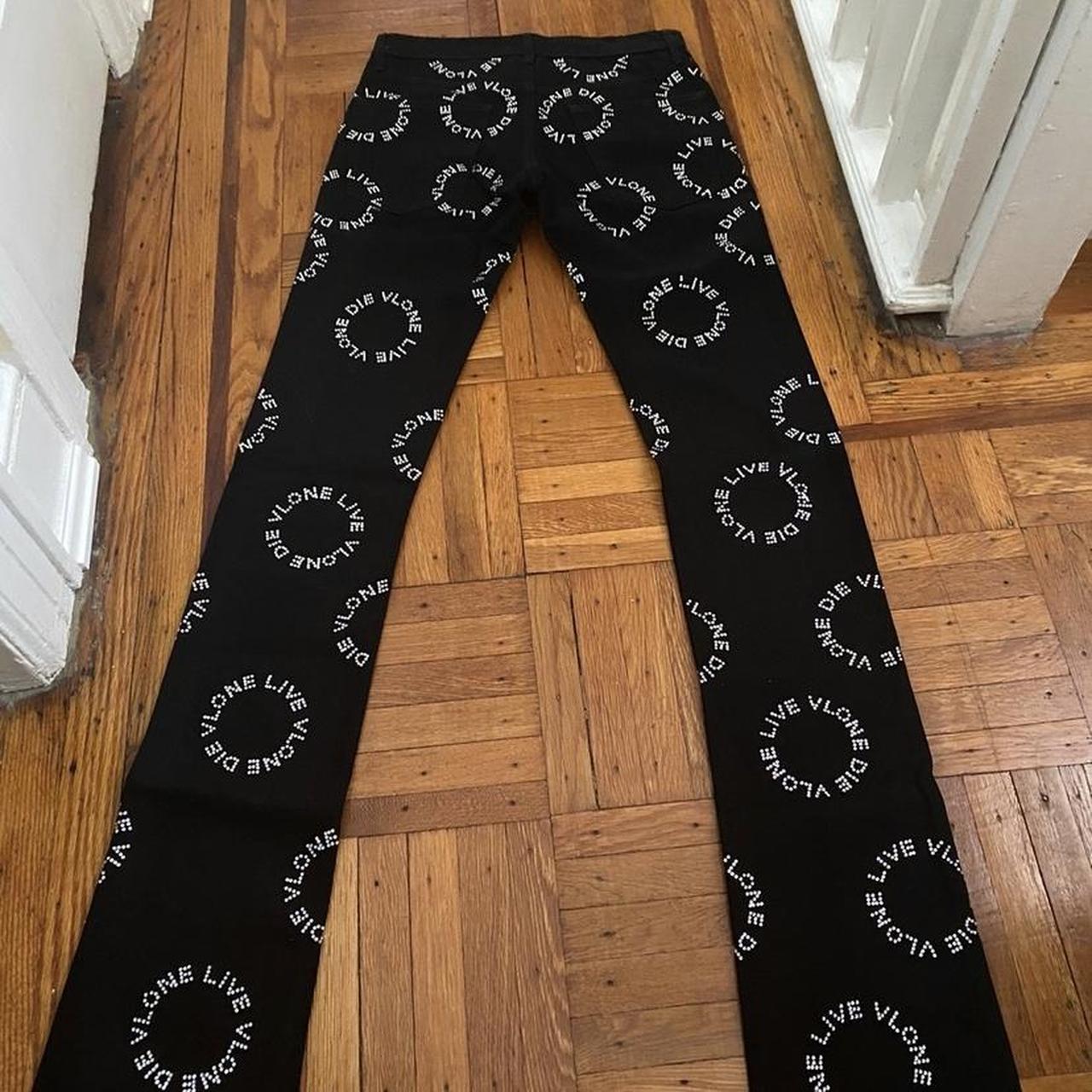 Vlone rhinestone jeans size 32 Ready to ship dm for... - Depop