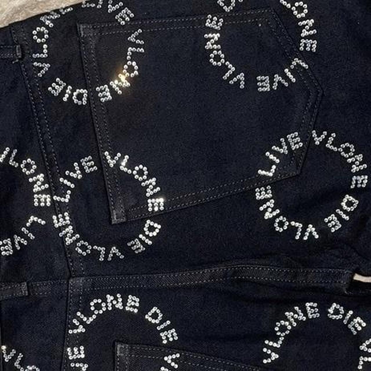 Vlone rhinestone jeans size 32 Ready to ship dm for... - Depop