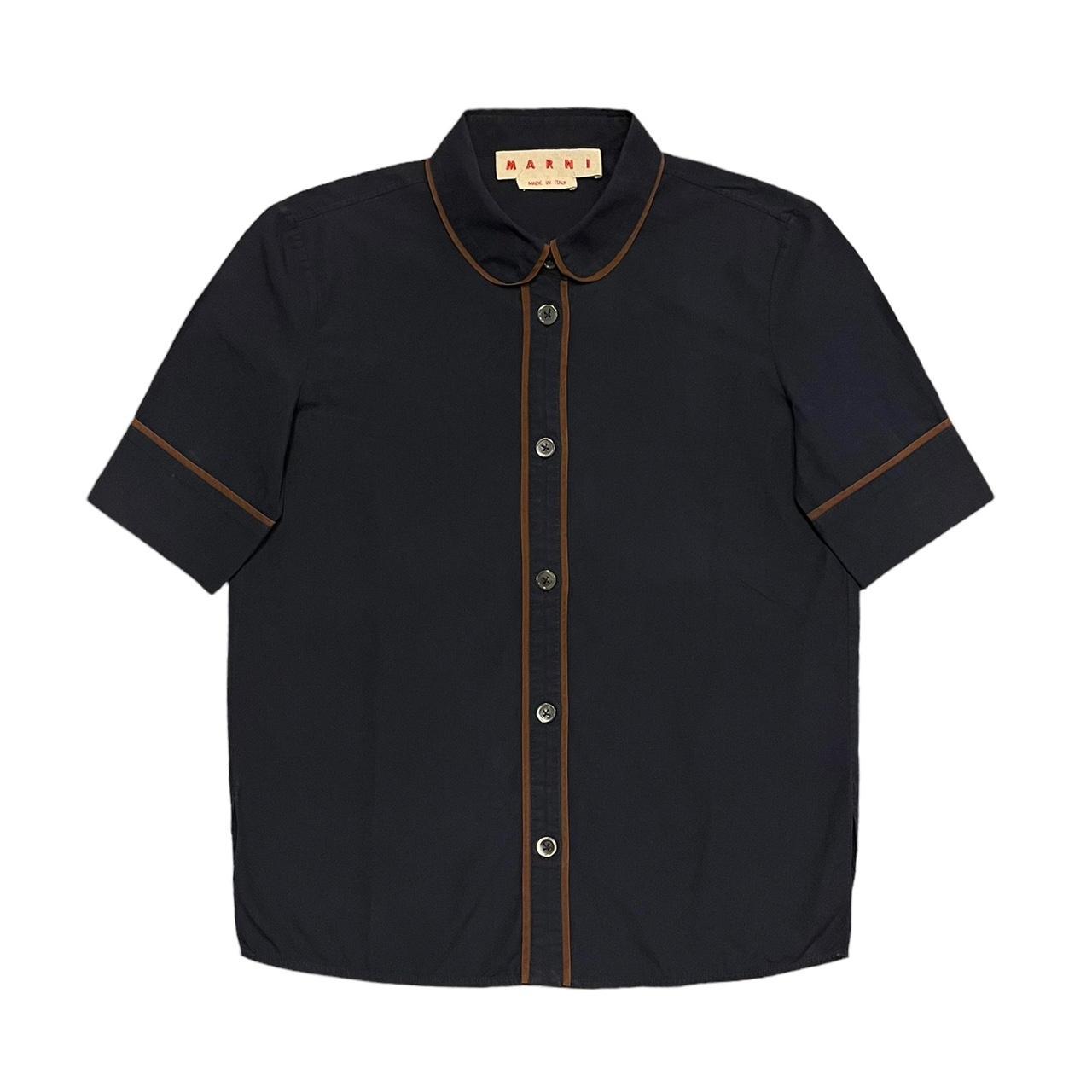 Marni F/W19 preppy chic short sleeve button-up shirt... - Depop