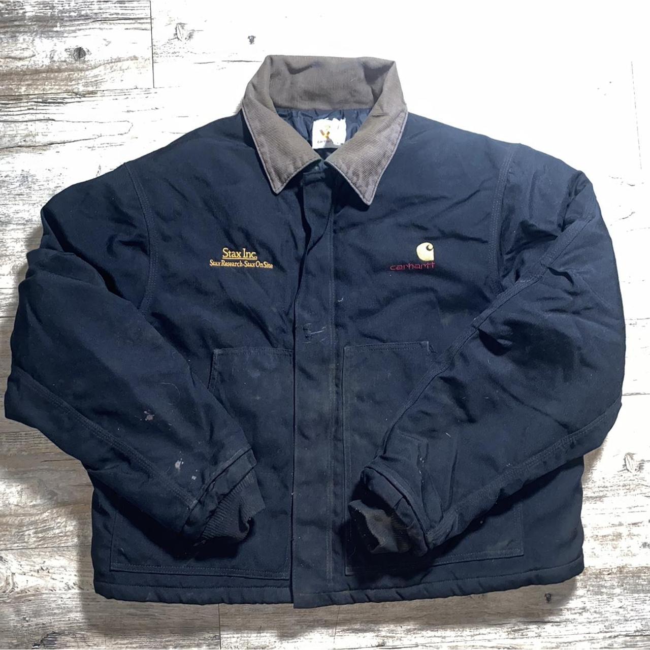 Vintage Carhartt Detroit Work Jacket with Nylon... - Depop