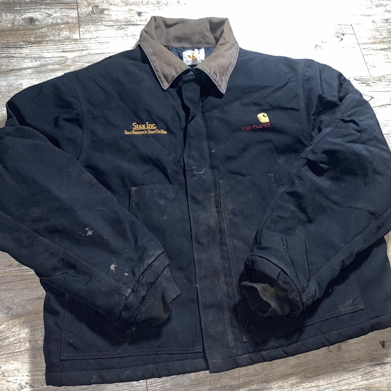 Vintage Carhartt Detroit Work Jacket with Nylon... - Depop