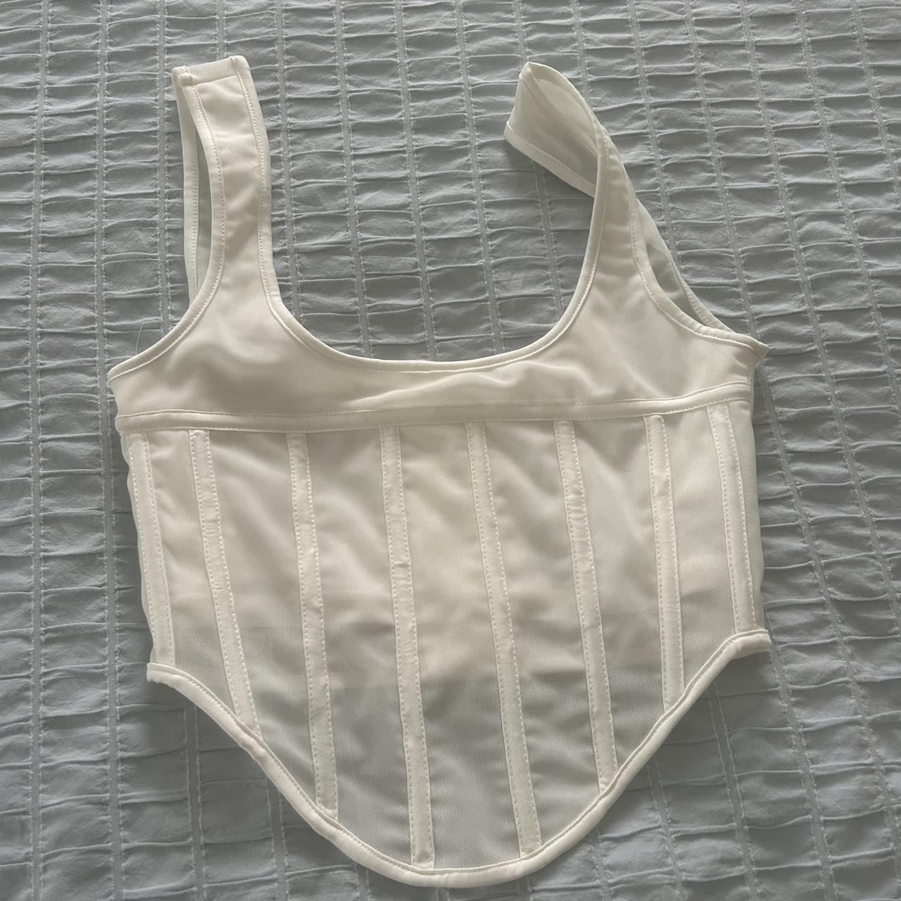 supre mesh corset - only worn once adjustable at the... - Depop