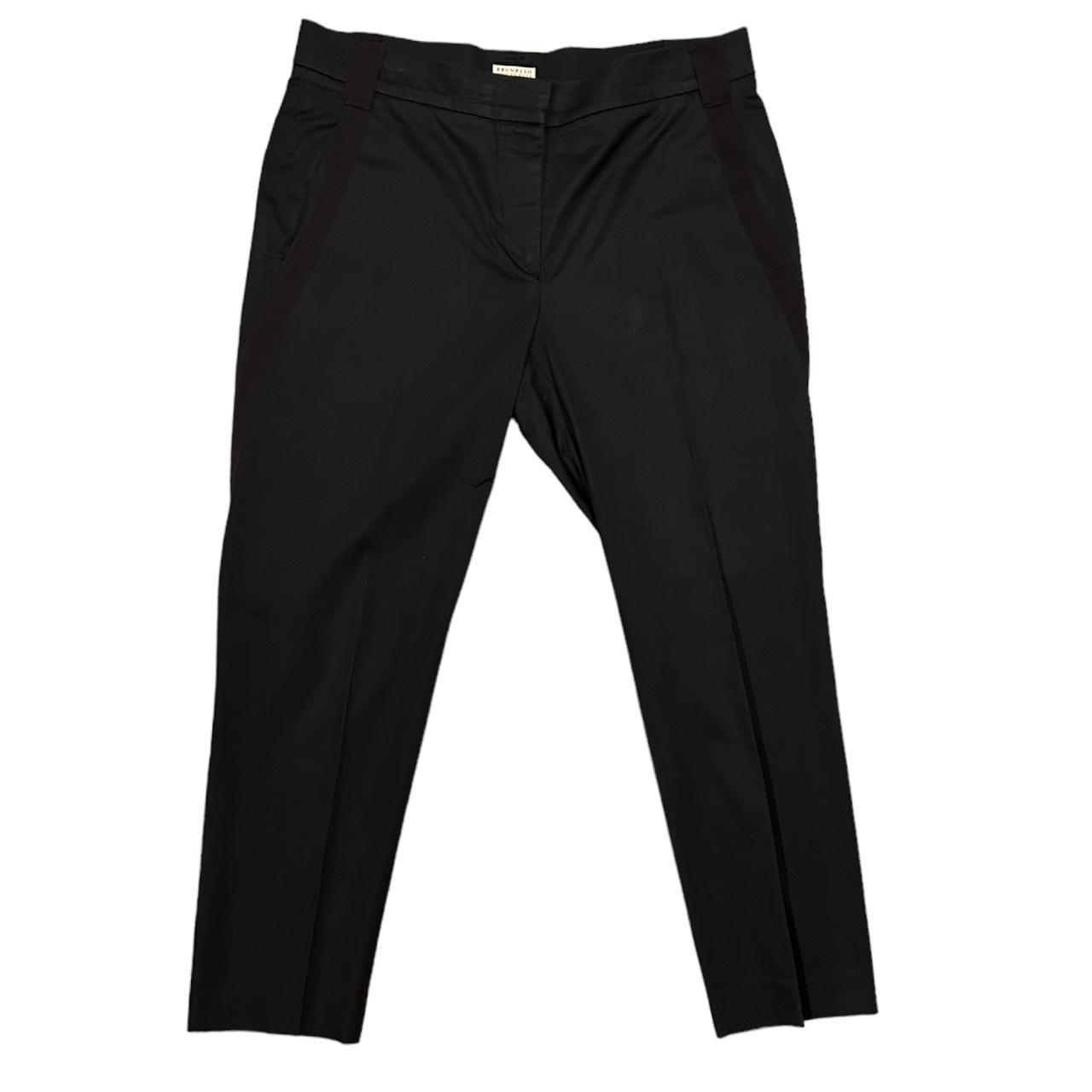 BRUNELLO CUCINELLI Gunex Pants Womens 8 Black Twill... - Depop