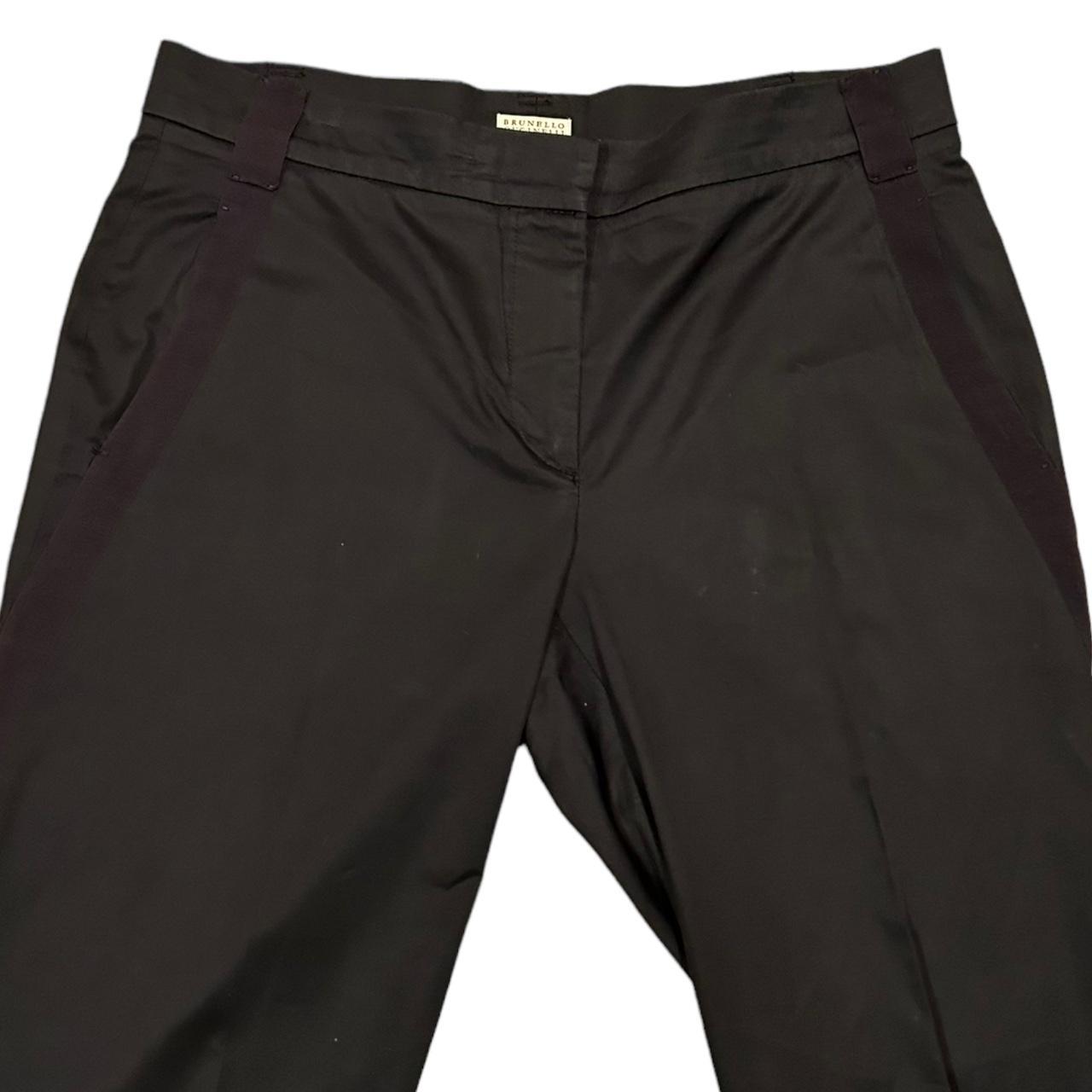 BRUNELLO CUCINELLI Gunex Pants Womens 8 Black Twill... - Depop