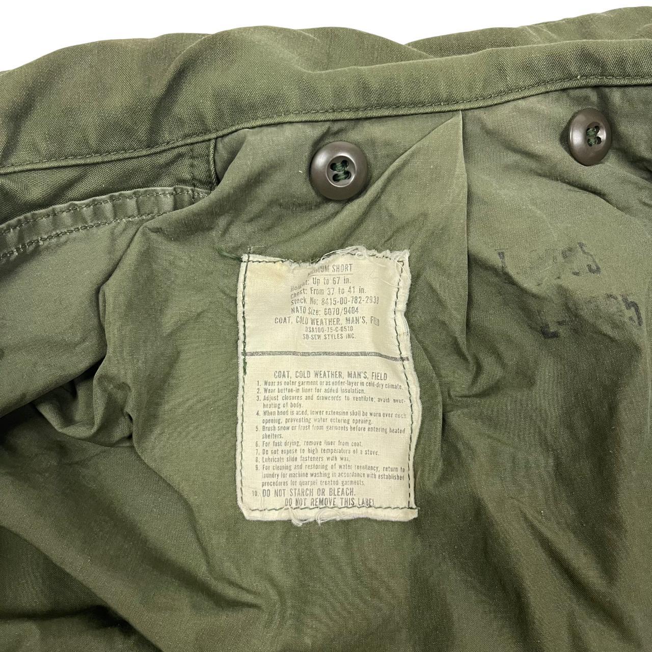 1982 US Military Cold Weather Field Jacket - Size... - Depop