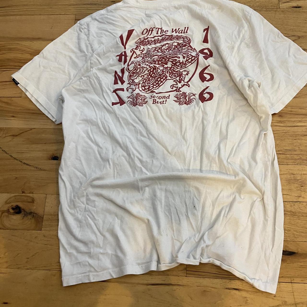 Cool vans t shirt Dragon design Few stains but most... - Depop
