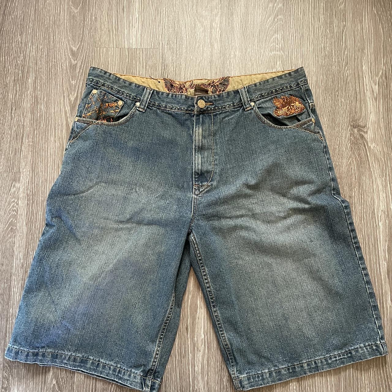 Y2K embroidered Jinzu Southpole jnco style denim... - Depop