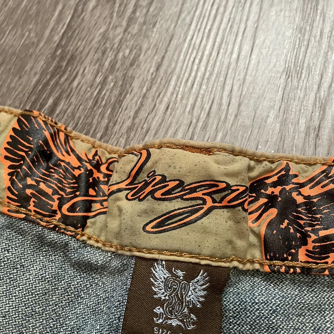 Y2K embroidered Jinzu Southpole jnco style denim... - Depop