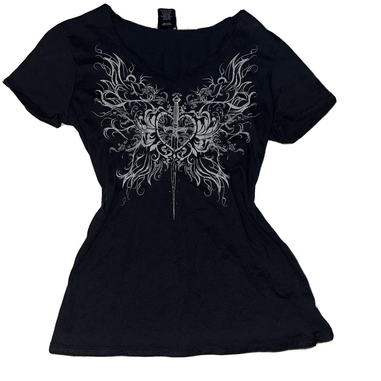 REPOP Black Hot Topic gothic affliction alt grunge... | Depop