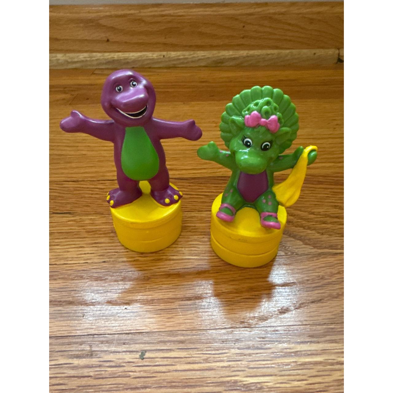 Barney & Baby Bop Purple/Green Plastic Stamps •... | Depop