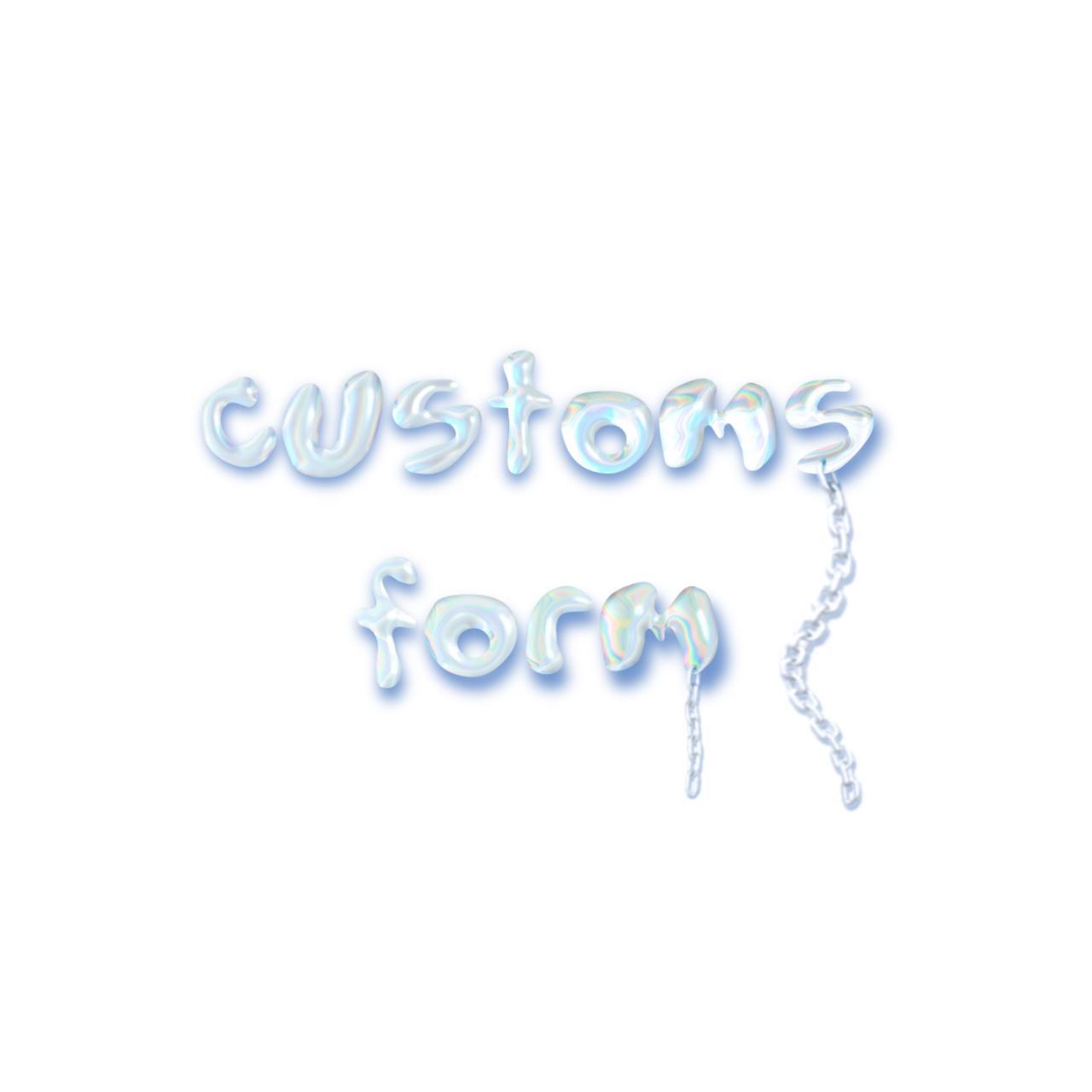 : ̗̀ swipe for my customs form !! see customs FAQS... - Depop