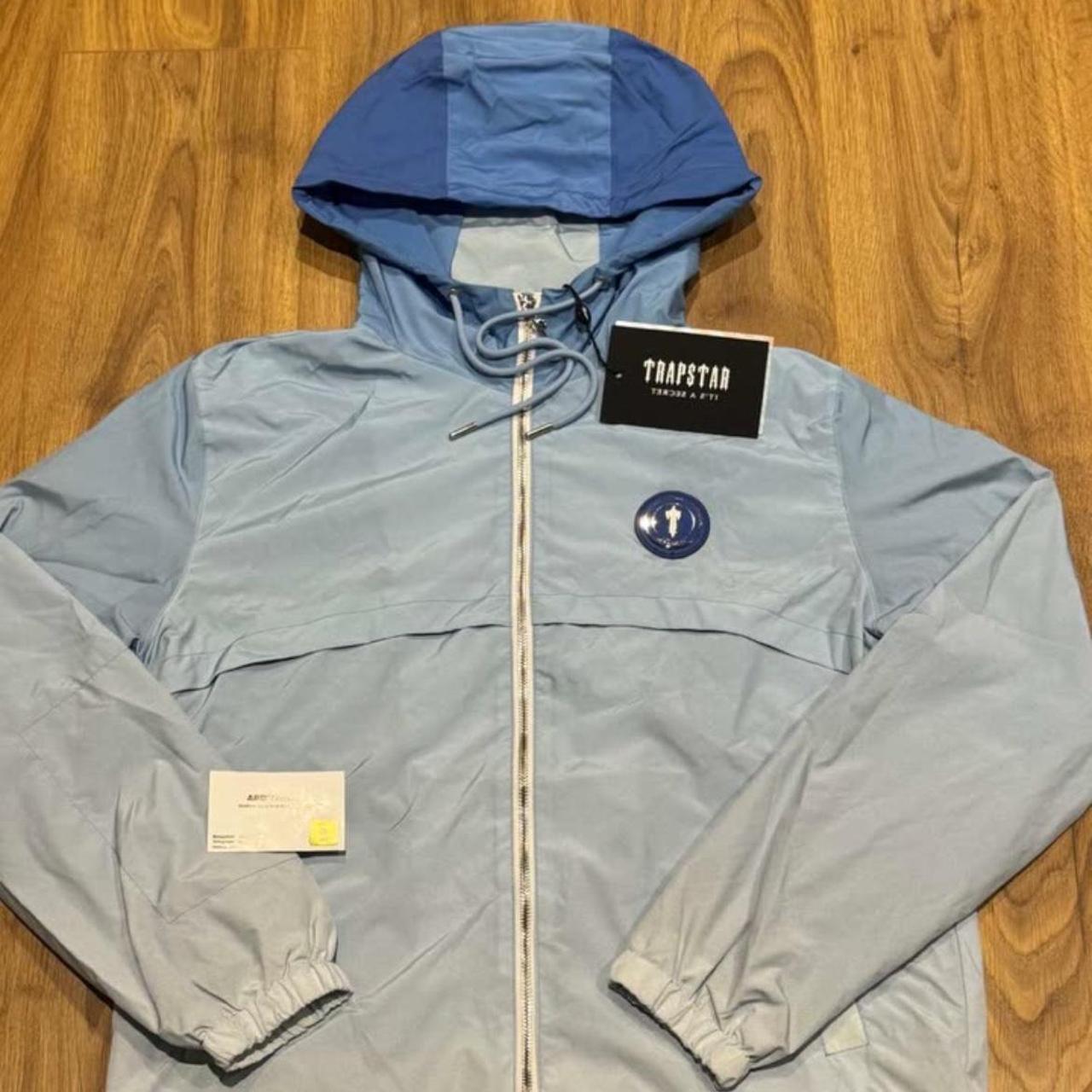 Authentic Blue gradient Trapstar Windbreaker Size L... - Depop