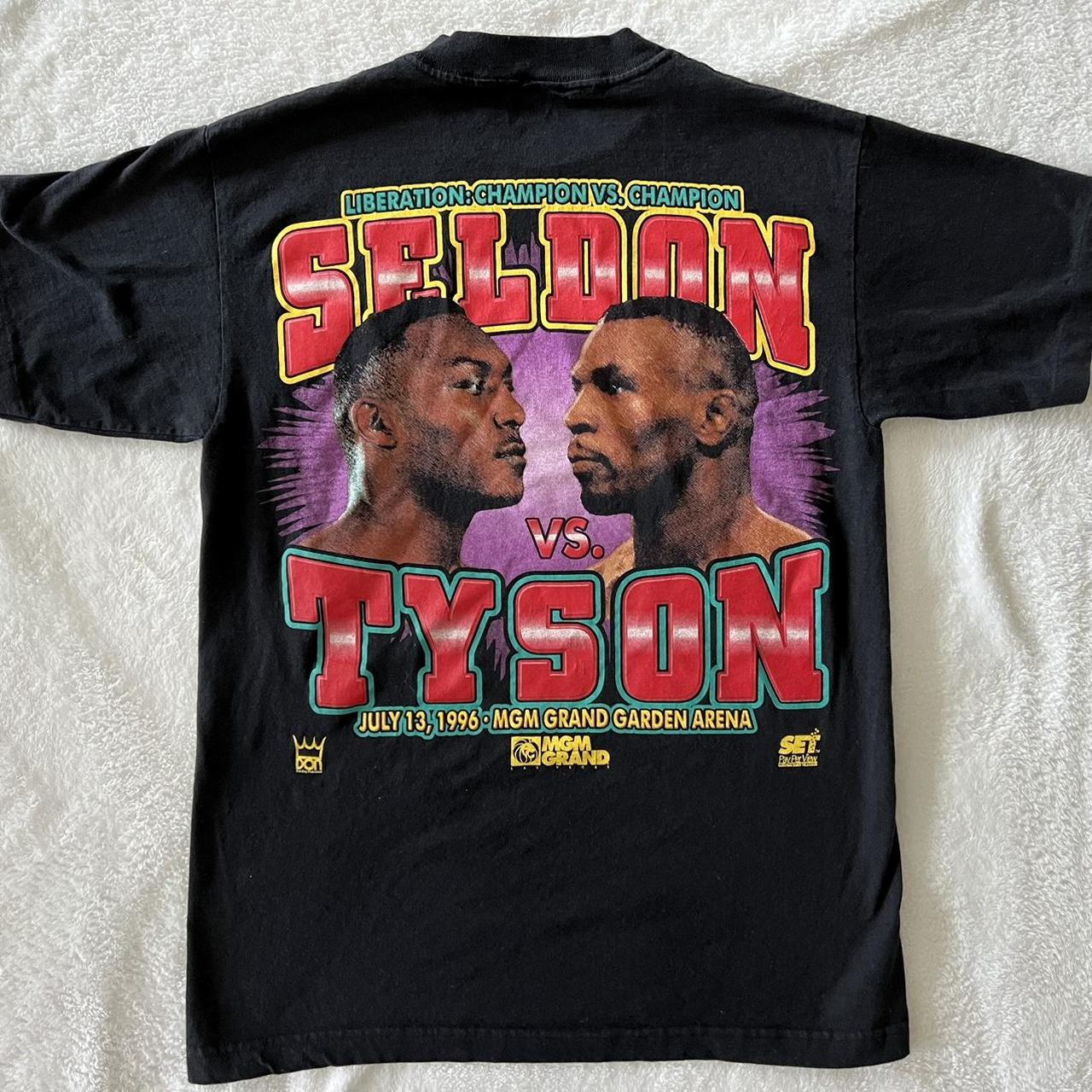 Vtg 1996 Seldon v Tyson MGM Grand Boxing Promo Sz... | Depop